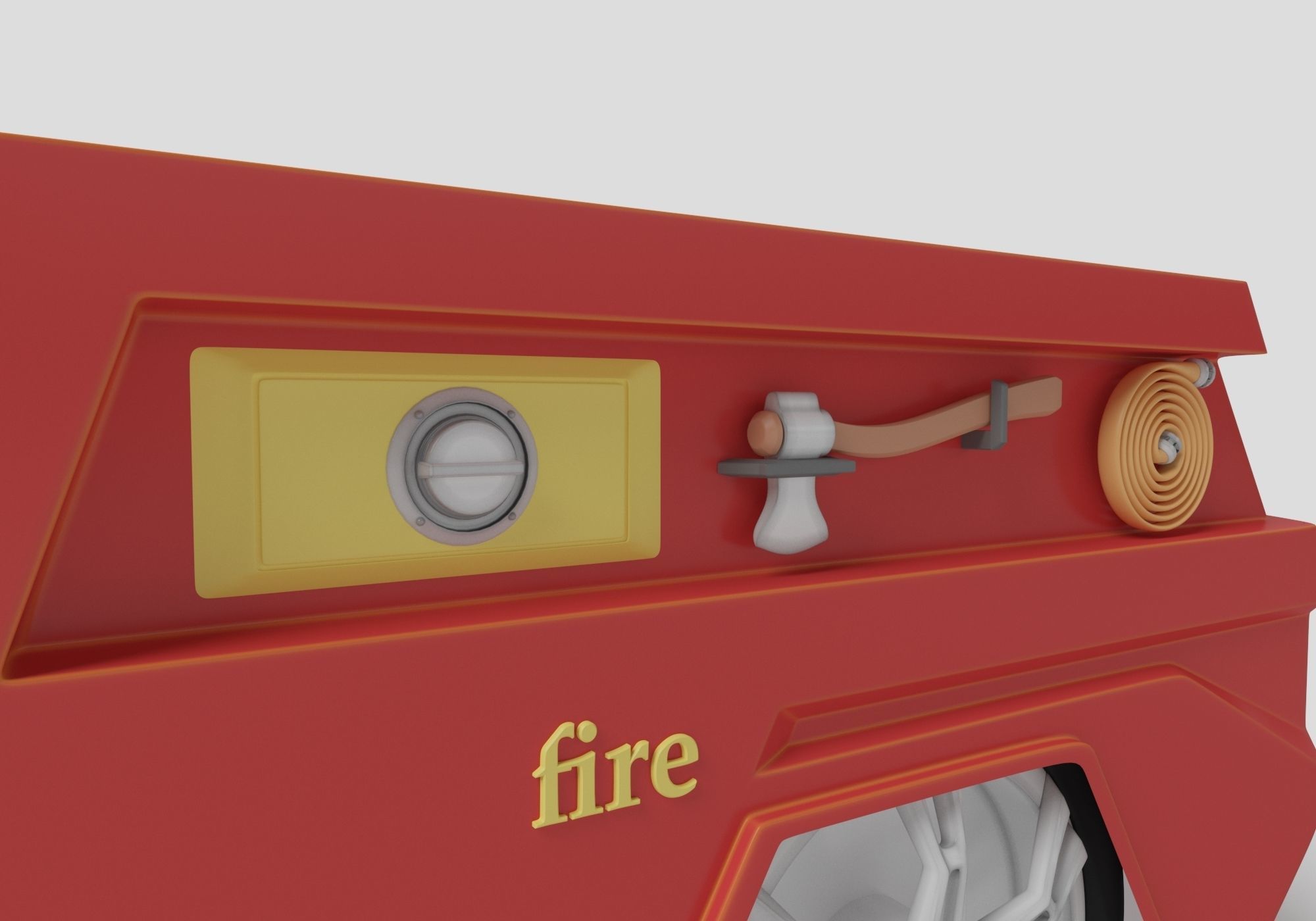 ride on car fire truck design 3D model | CGTrader