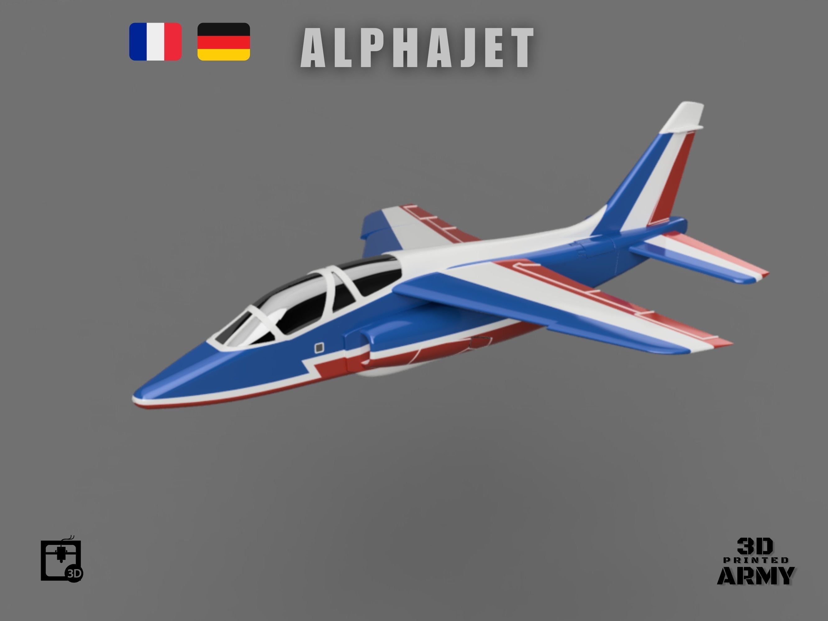 Dassault Dornier Alphajet E 1-44e scale - STL files 3D model 3D ...