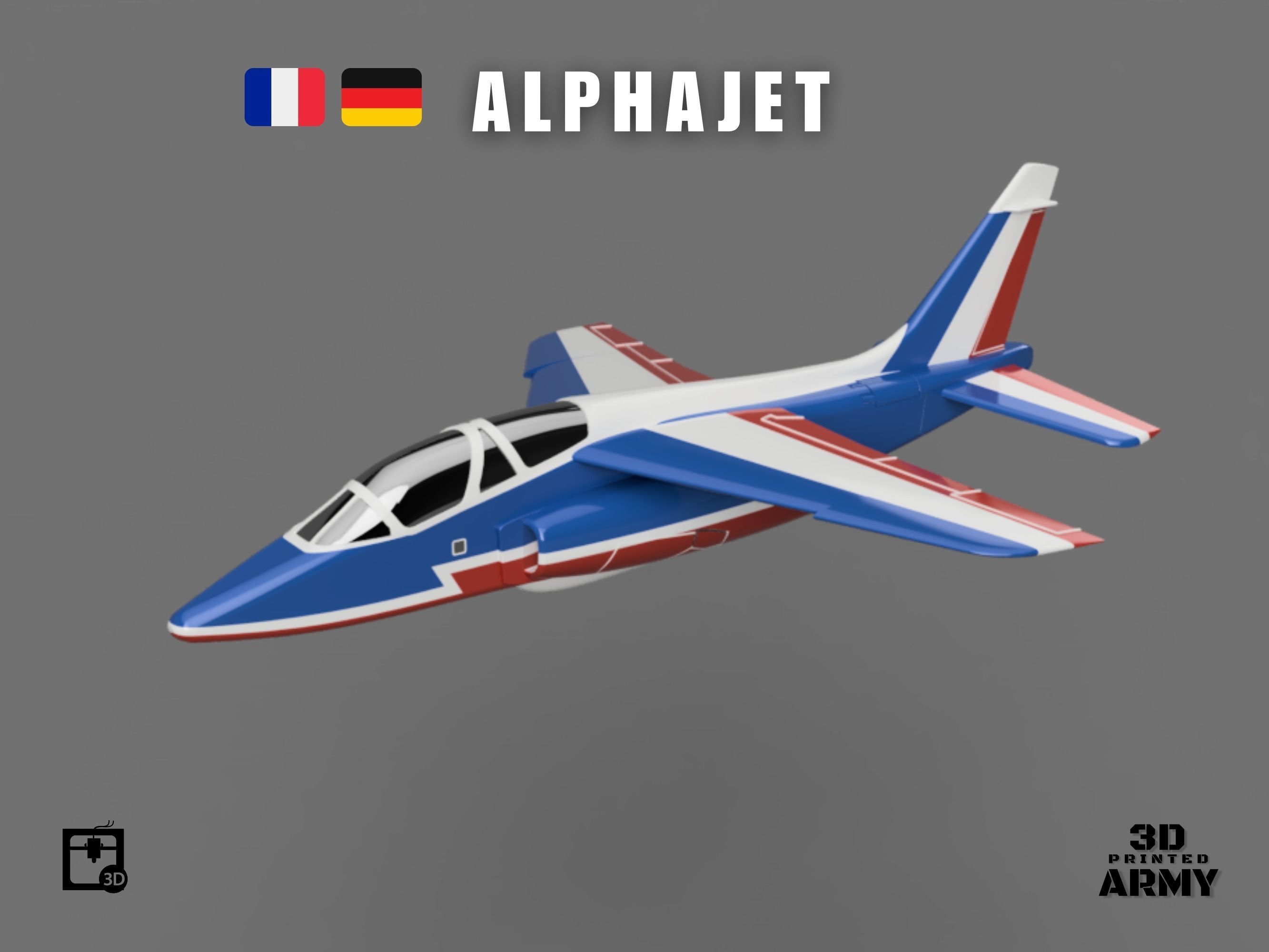 Dassault Dornier Alphajet E 1-44e scale - STL files 3D model 3D printable | CGTrader