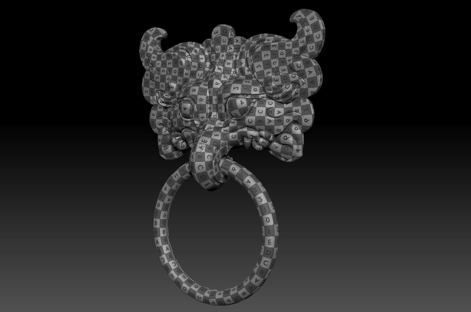 Ancient Chinese Bronze mythical beast Door Knocker high model 3D model ...