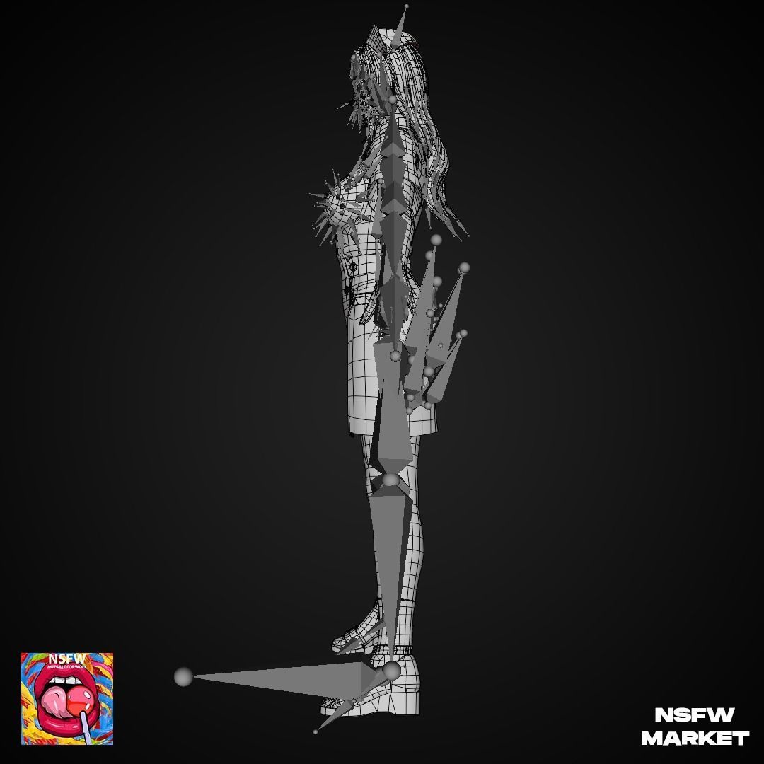 3D model EXCLUSIVE EDITION RIGGED CHARACTER SHANDY - SUSTER VR / AR ...