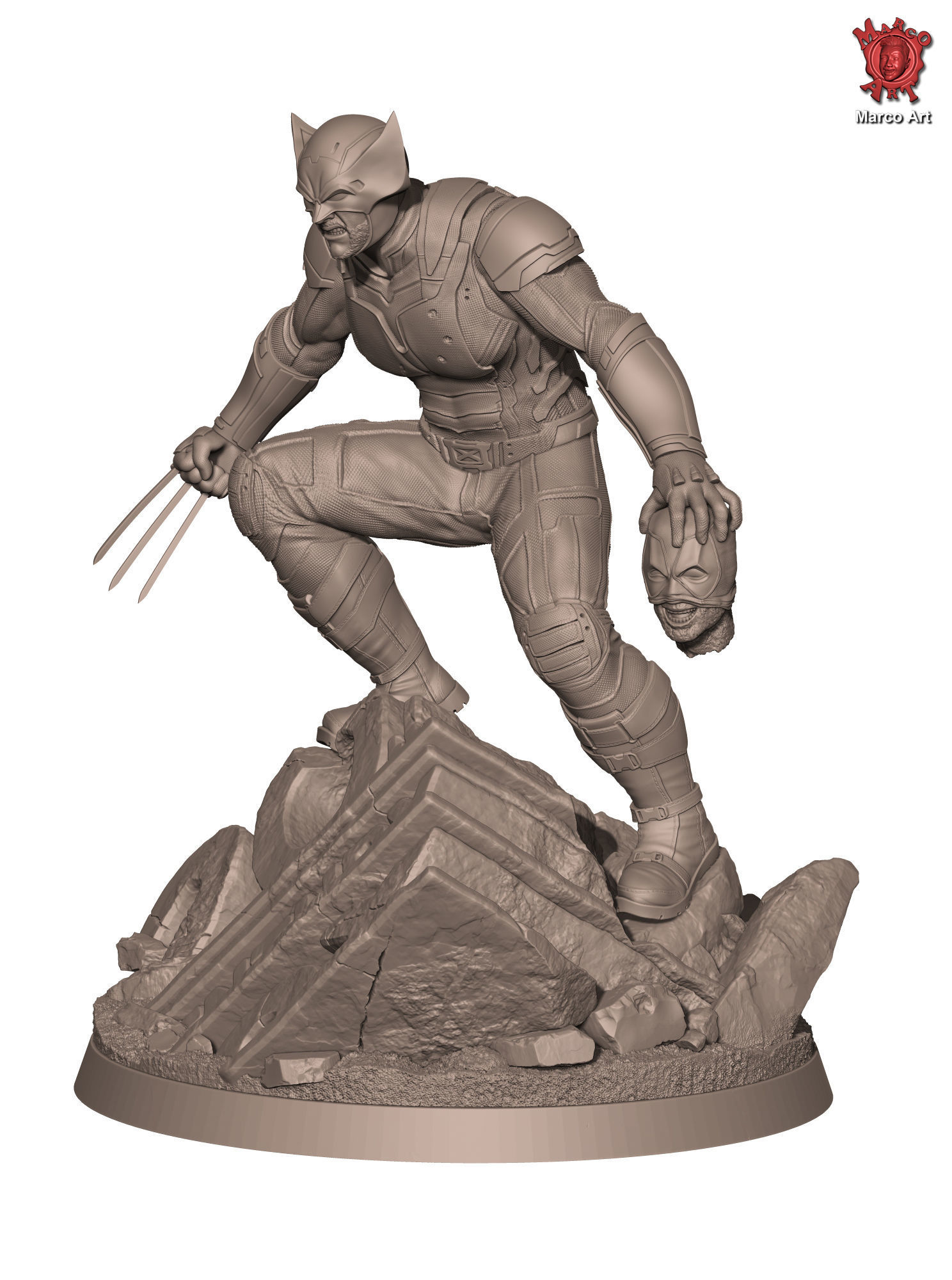 Wolverine 3D stl file 3D model 3D printable | CGTrader
