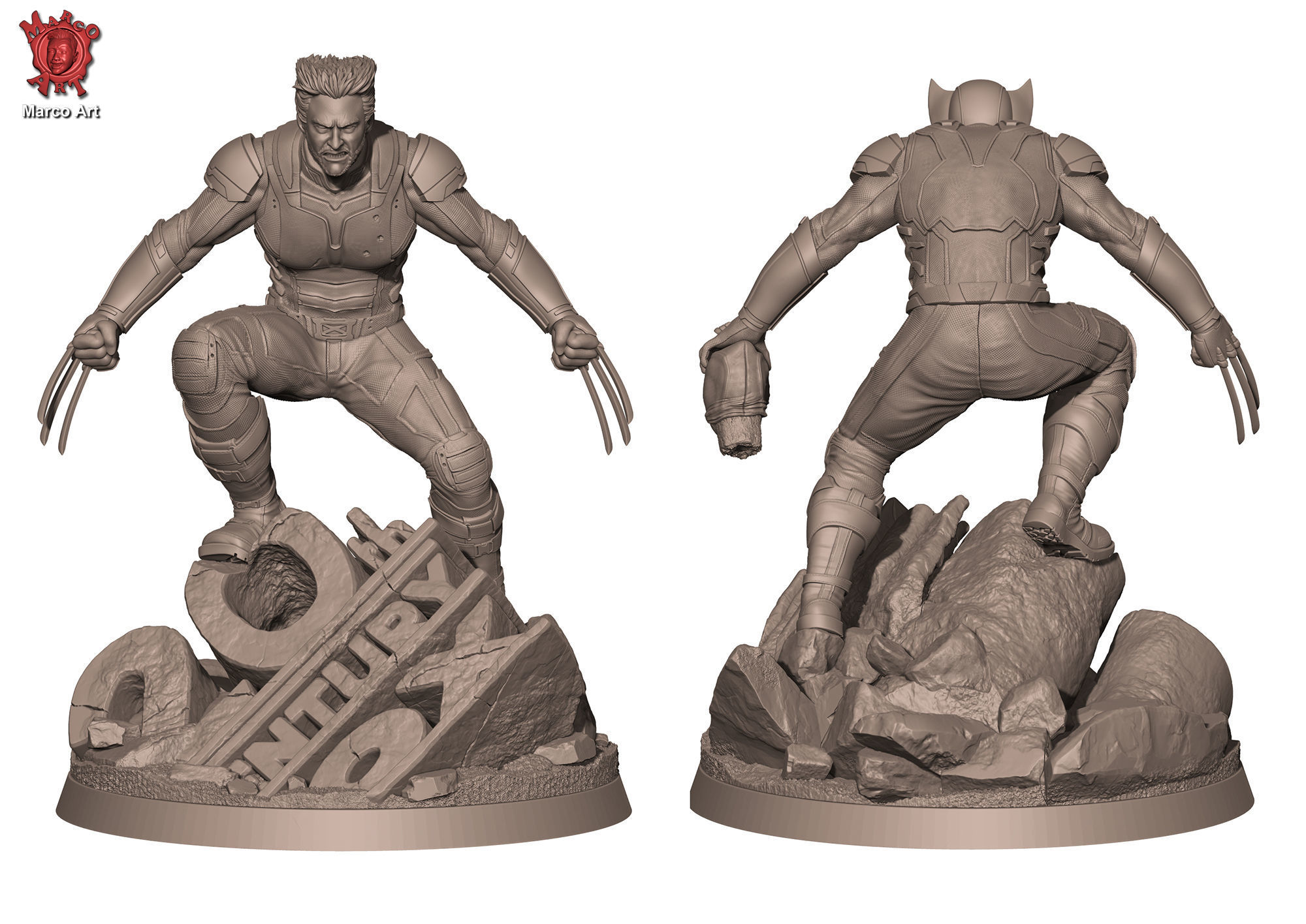 Wolverine 3D stl file 3D model 3D printable | CGTrader