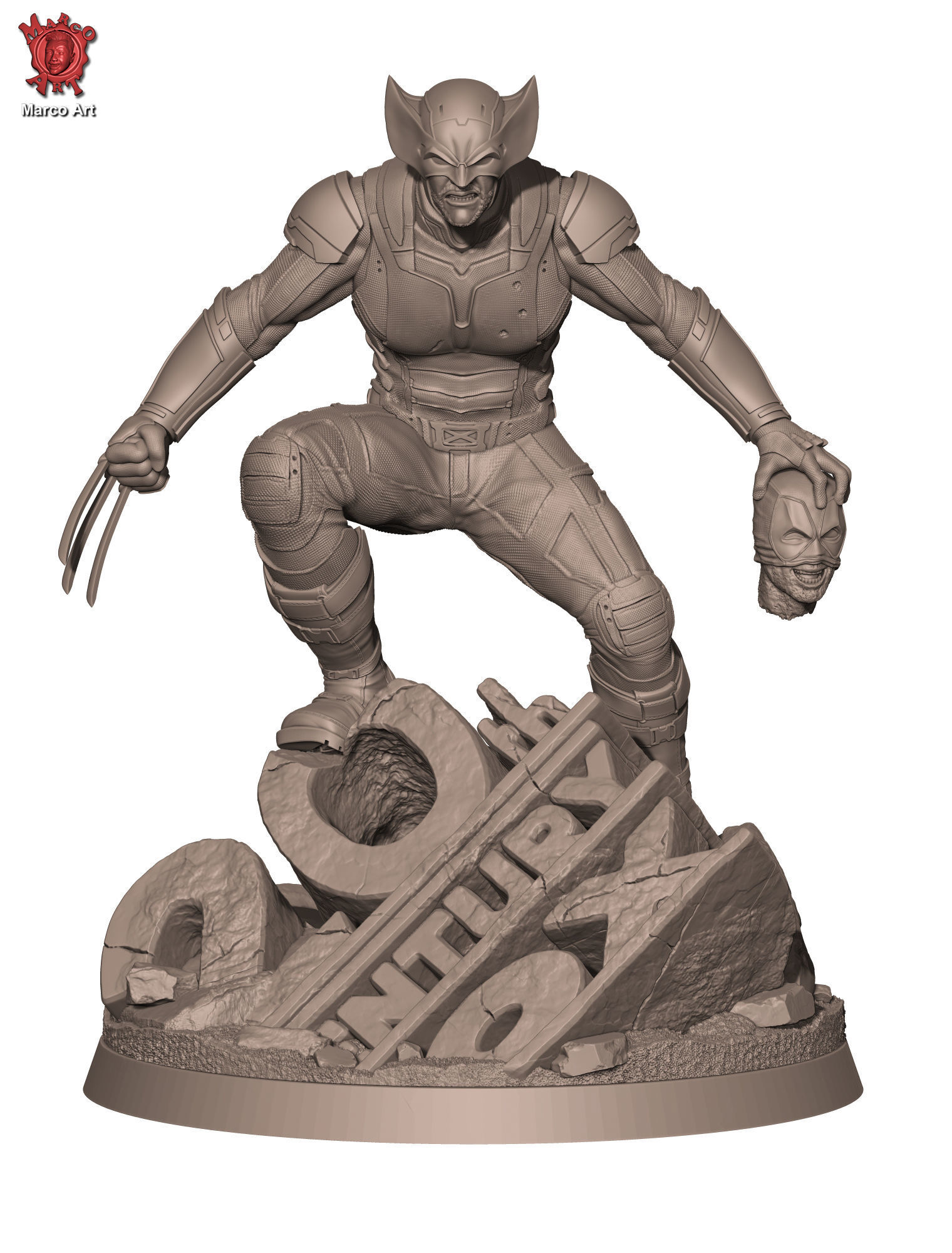 Wolverine 3D stl file 3D model 3D printable | CGTrader
