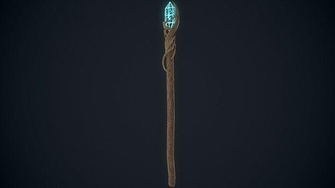 3D model Fantasy Staff VR / AR / low-poly | CGTrader