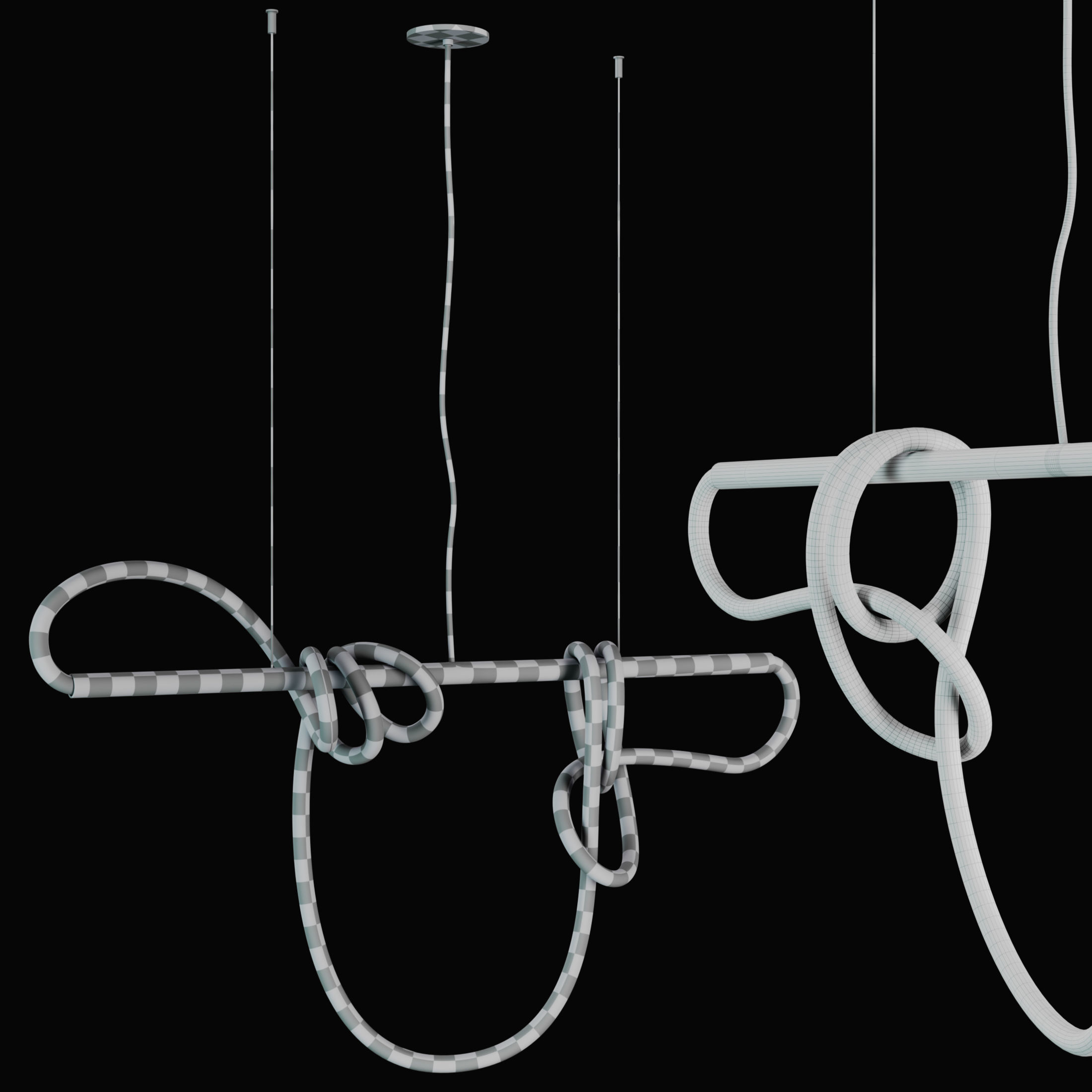 Luke Lamp Pendant light-4ft Tracer Bar 1-11 3D model | CGTrader