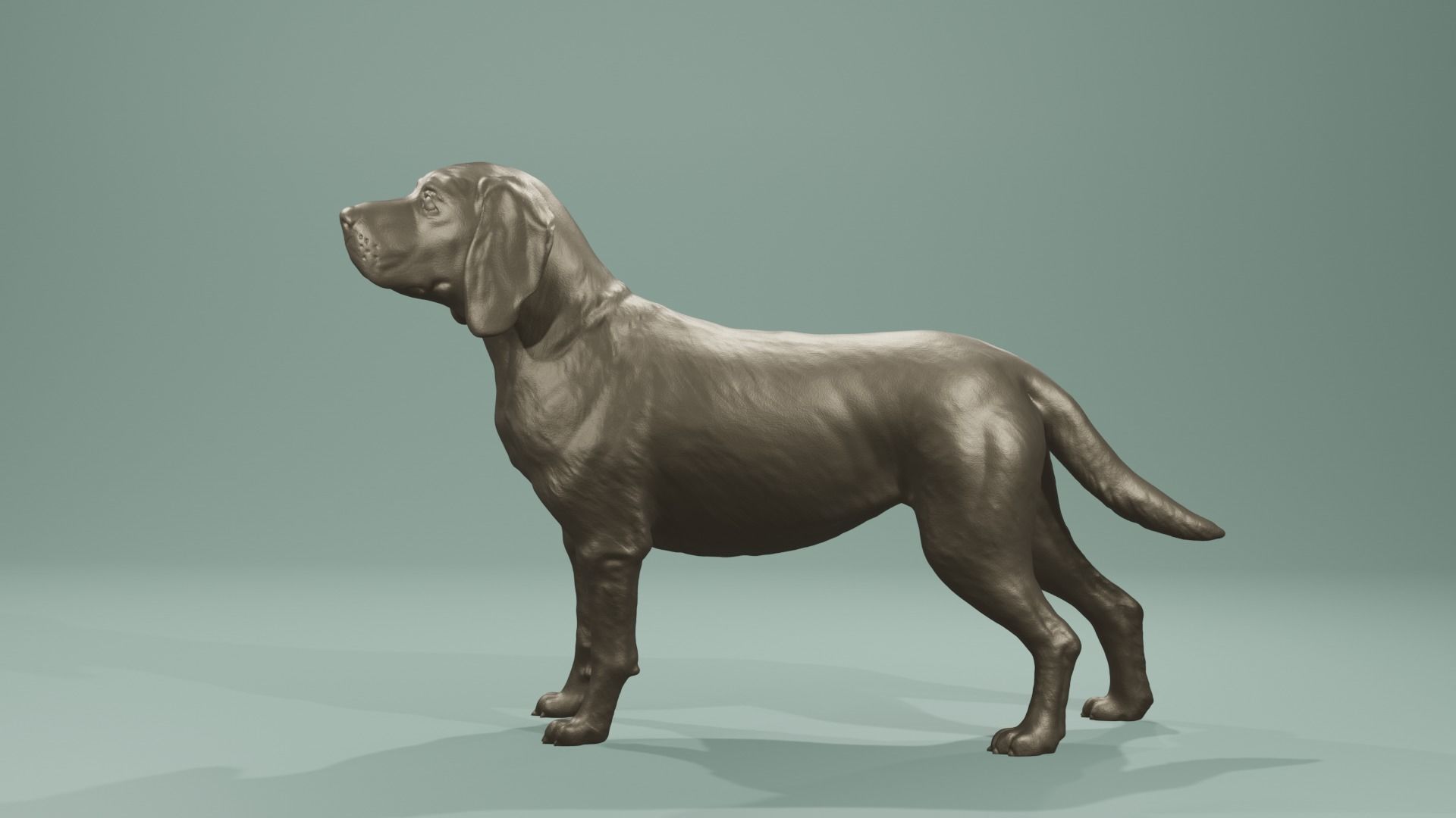 Realistic Beagle Huntingdog pet for printing highpoly 3D model 3D ...