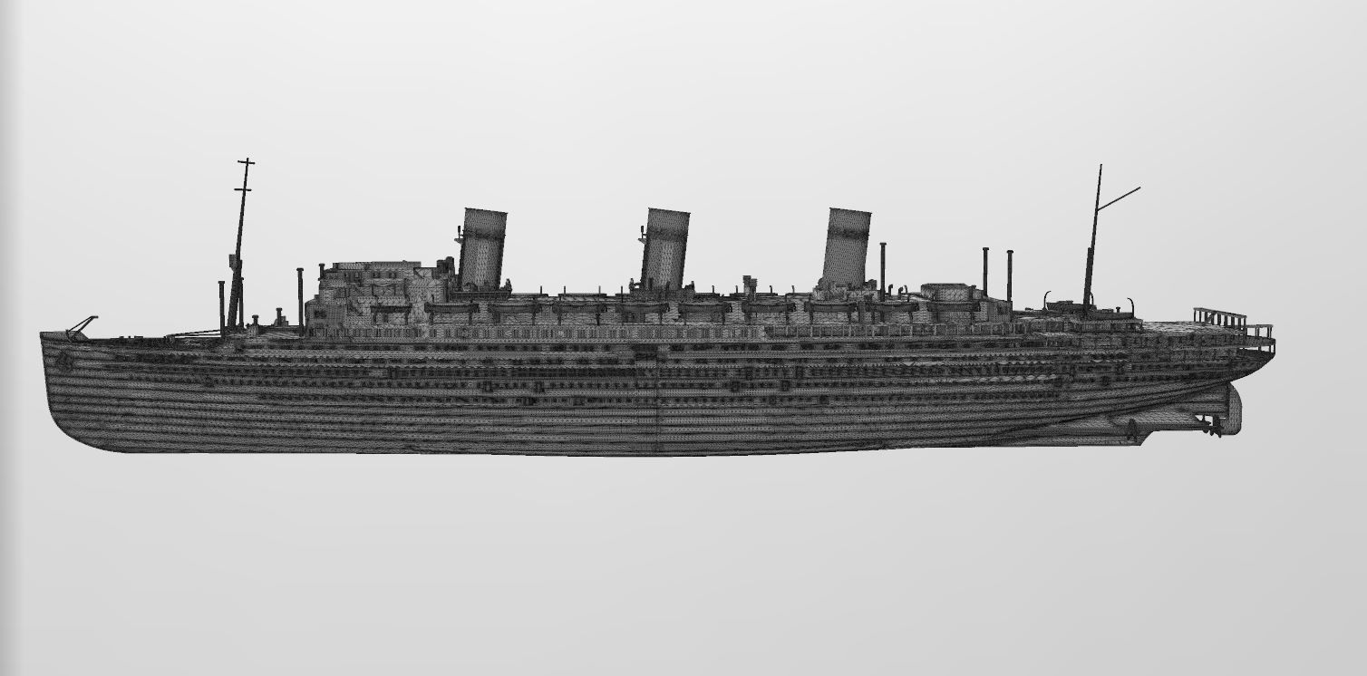 SS ILE DE FRANCE French ocean liner 1927 print ready model 3D model 3D ...