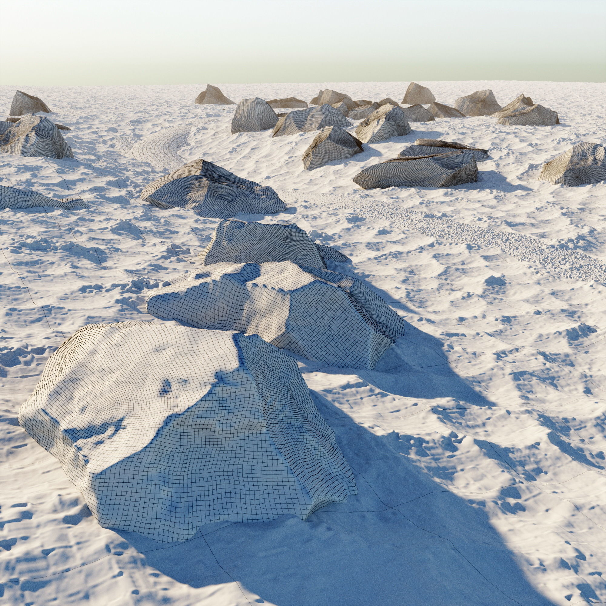 Rocks and sand vs Wood Log Slices 3D Model Collection | CGTrader