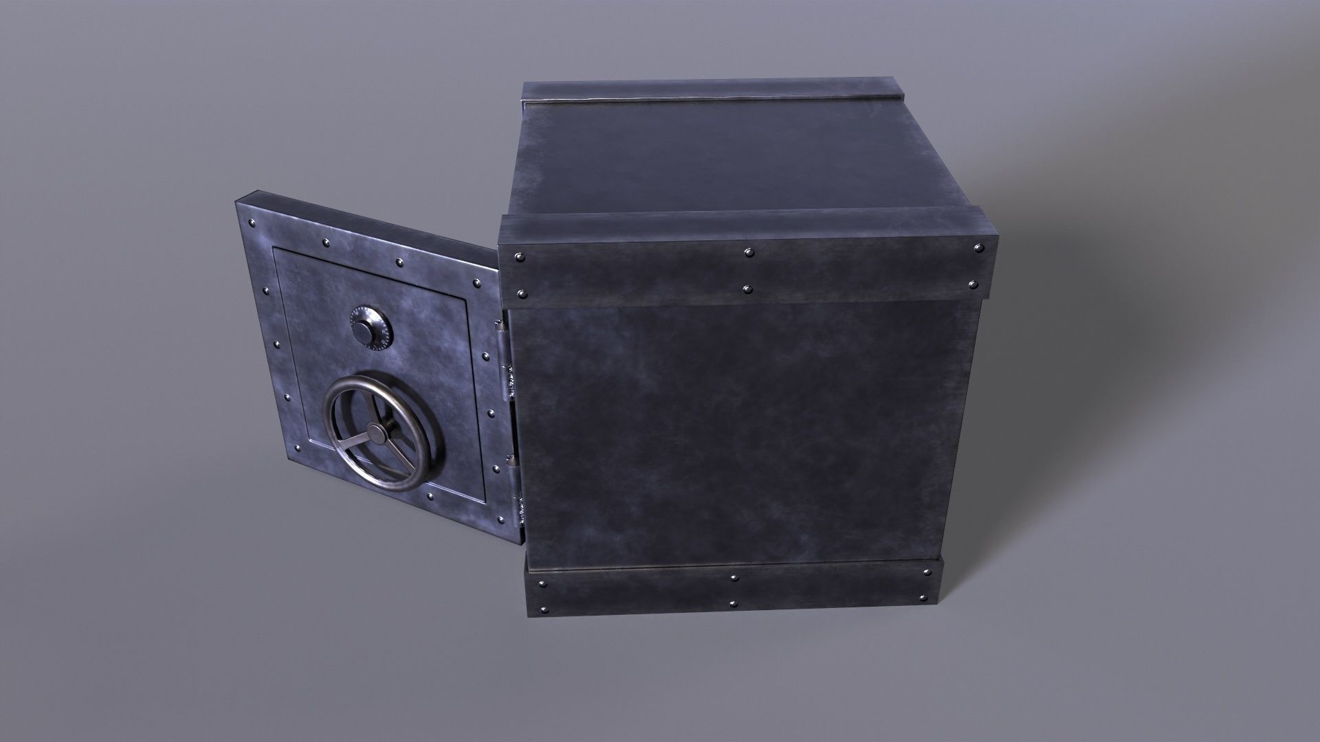 3D model Iron Safe VR AR low-poly PBR 1K Game Ready Unity VR / AR / low ...