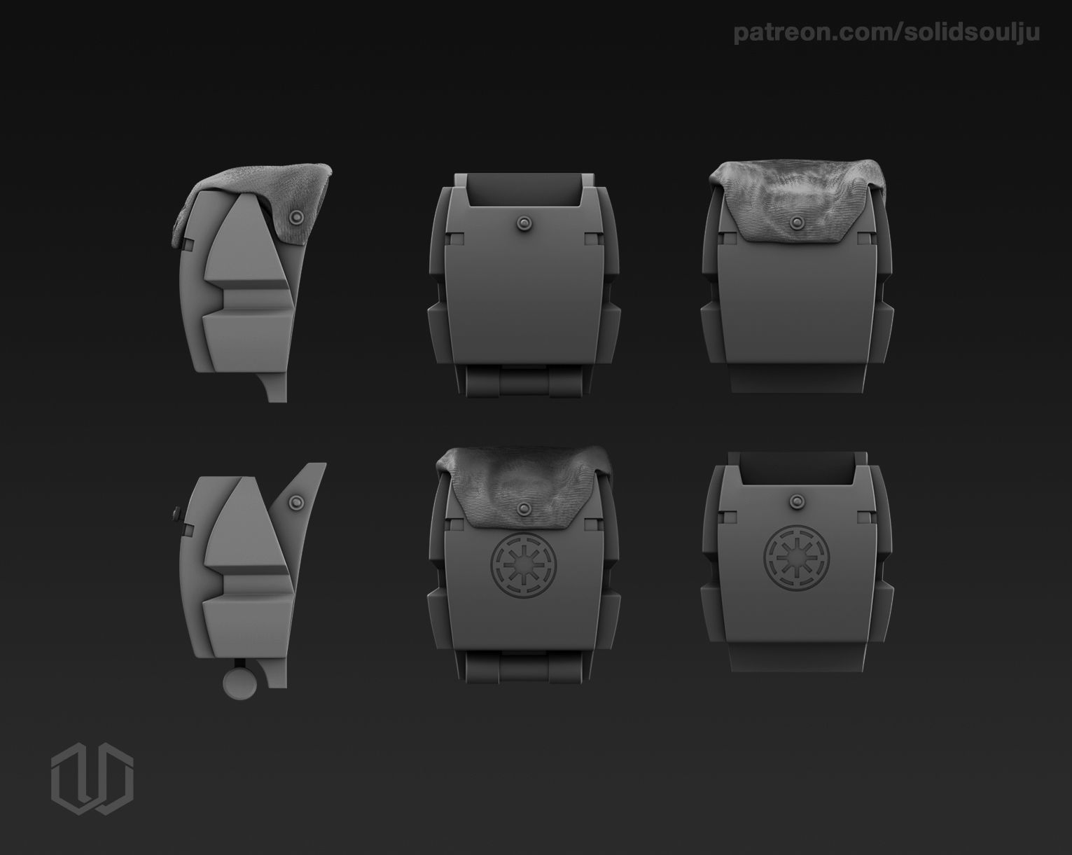 Clone Trooper Backpack Hasbro Black Series Hot toys 3D model 3D ...