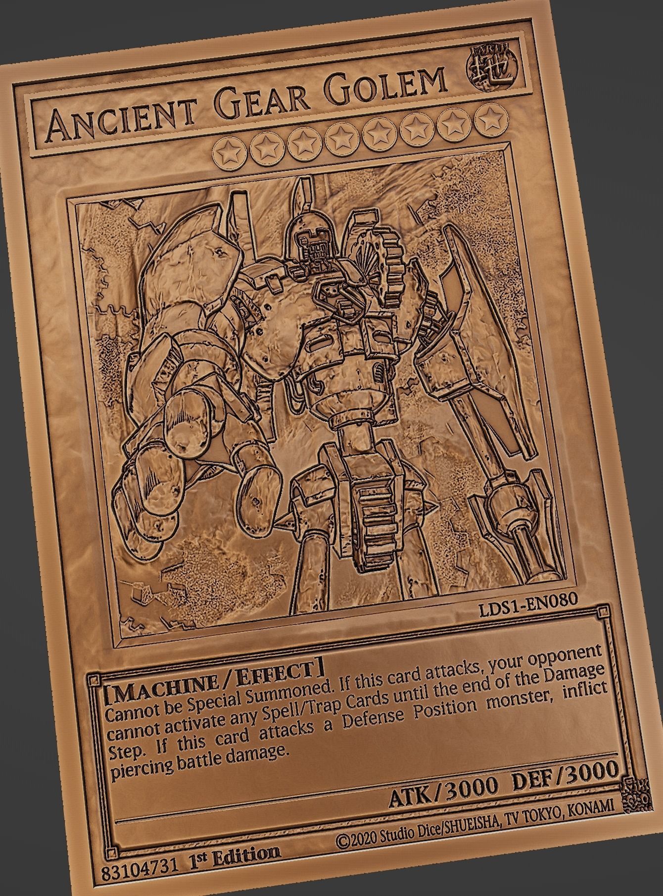 ancient gear golem - yugioh 3D model 3D printable | CGTrader