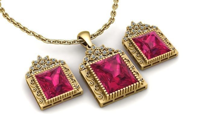 Necklace 3D model 3D printable | CGTrader