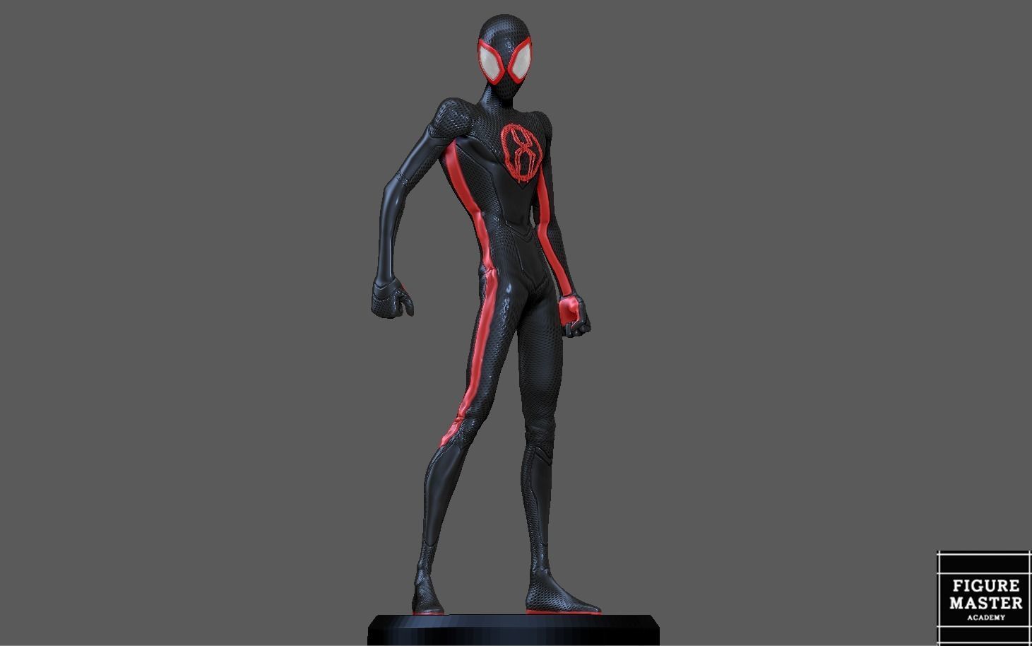 SPIDERMAN ACROSS THE SPIDERVERSE MILES MORALES STAND 3D model 3D ...