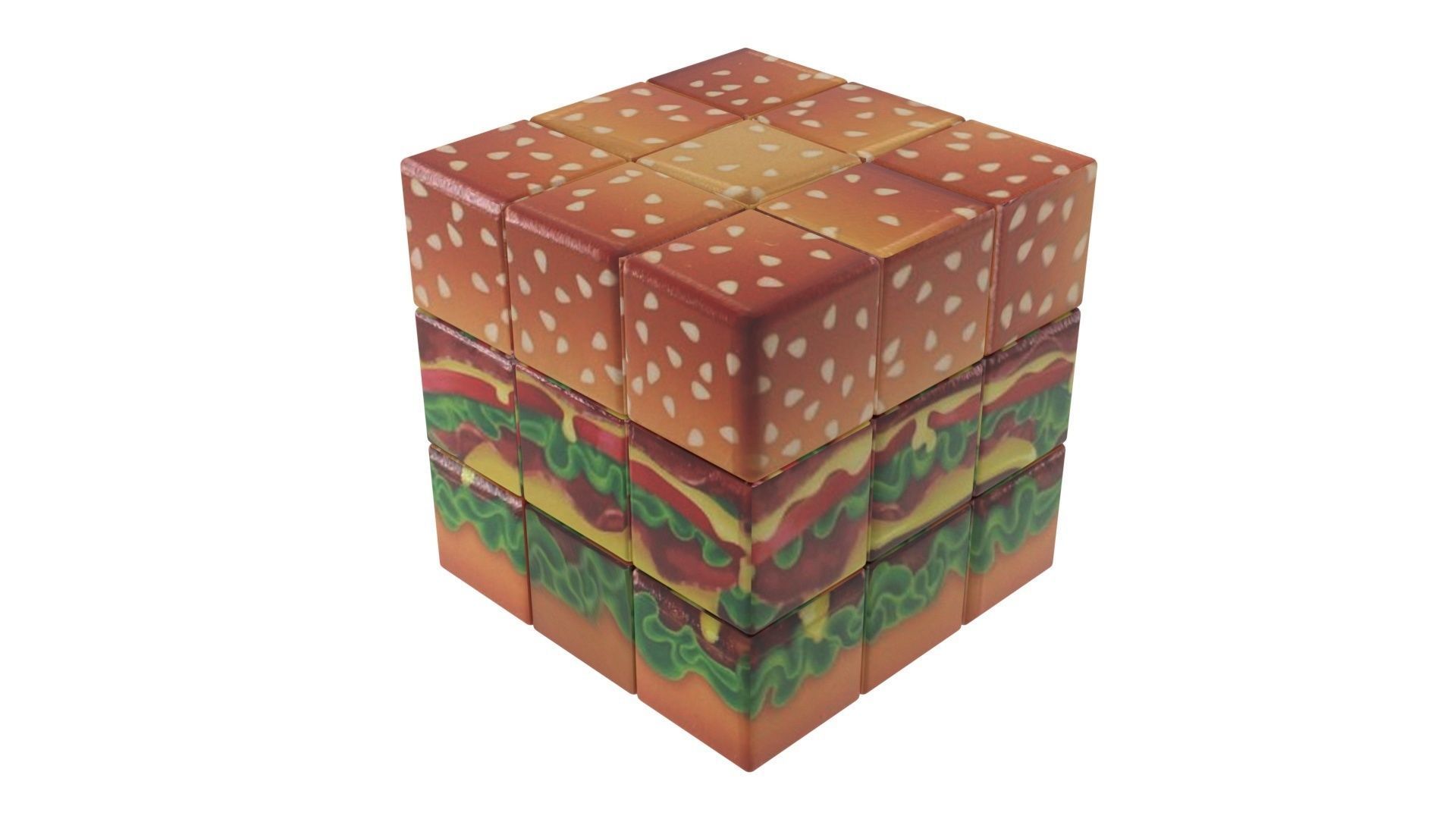 Fast Food Rubiks Cubes Set 3D model | CGTrader