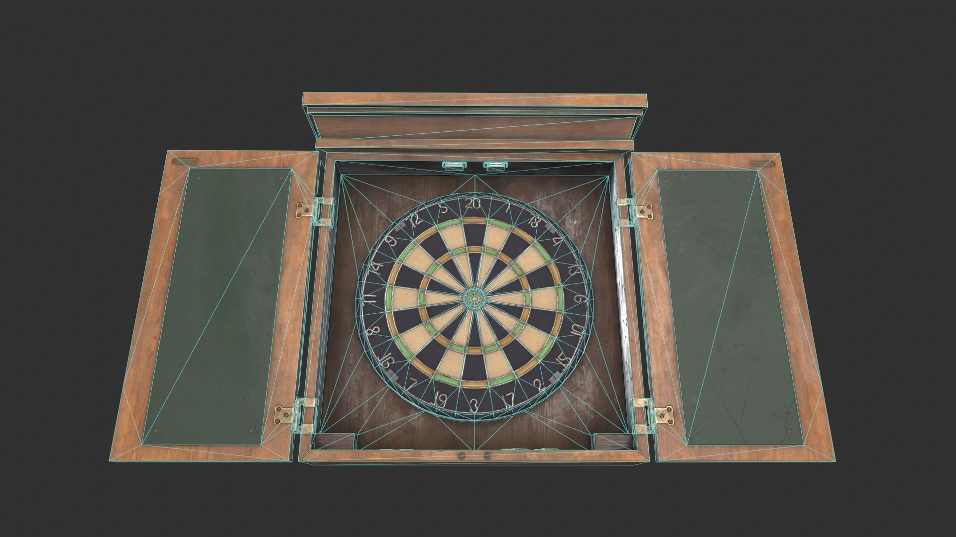 3D model Dart Board and Cabinet VR / AR / low-poly | CGTrader