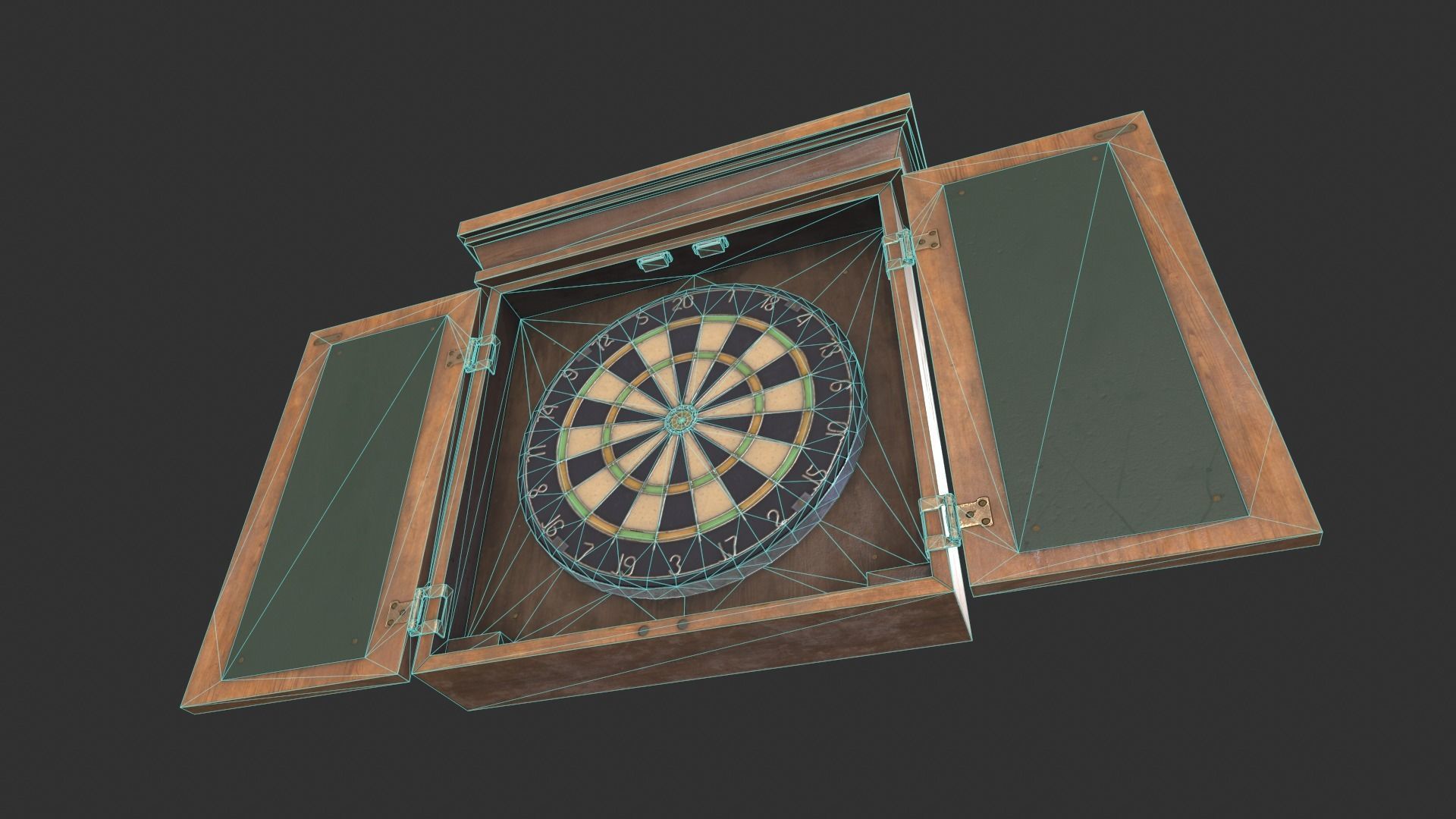 3D model Dart Board and Cabinet VR / AR / low-poly | CGTrader