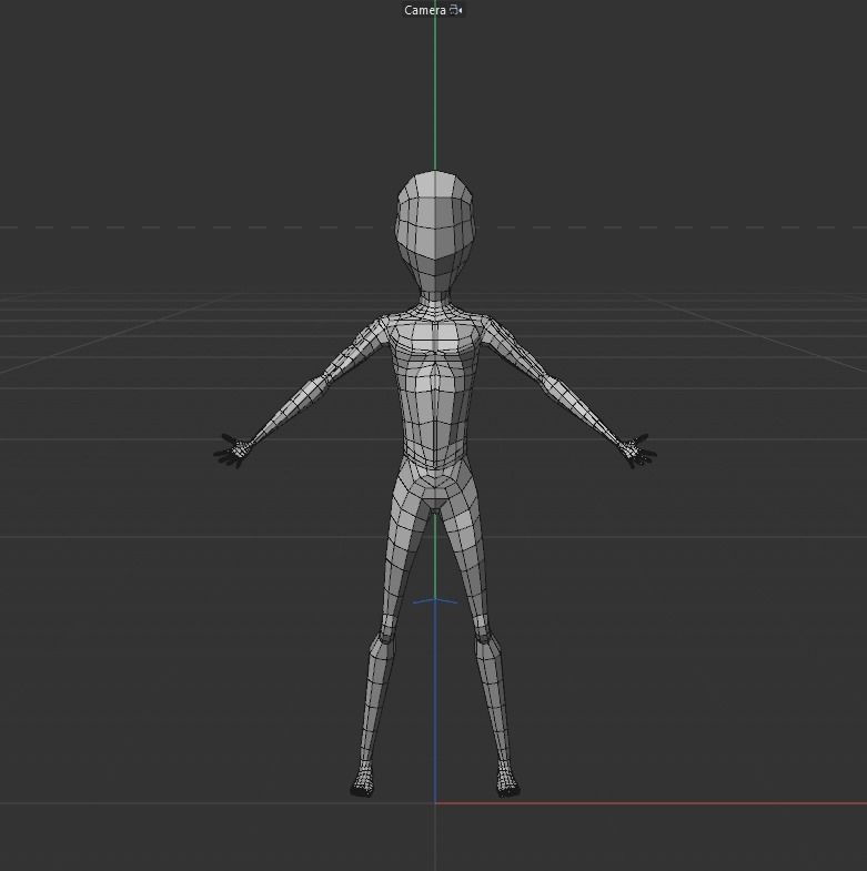 Stylized low poly male base mesh free VR / AR / low-poly 3D model ...