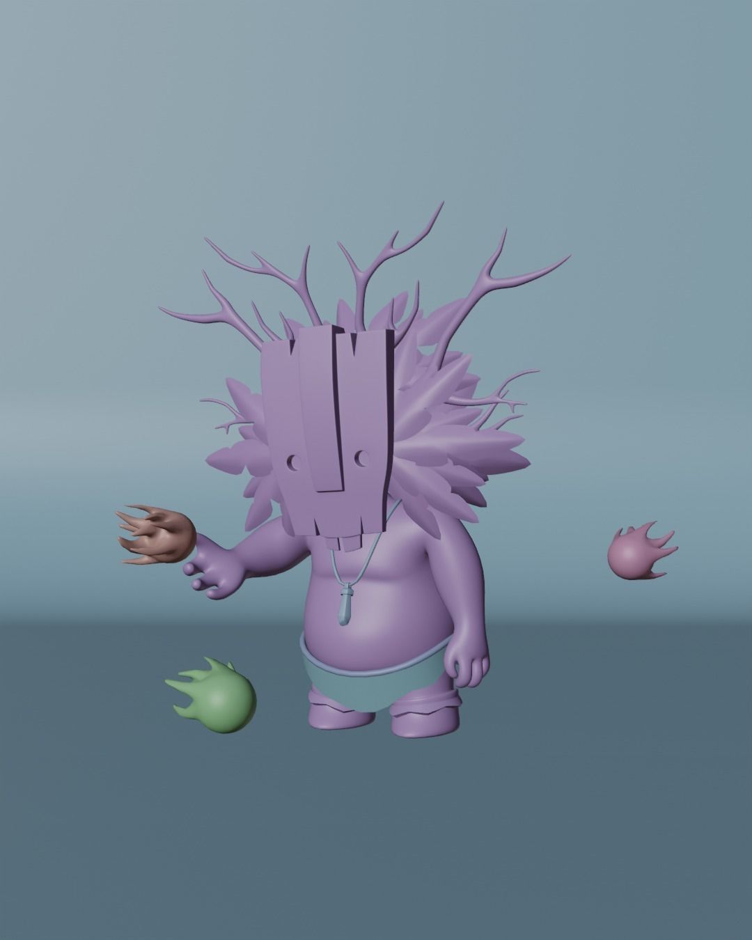 3D model Tiki Shaman Character LowPoly VR / AR / low-poly | CGTrader