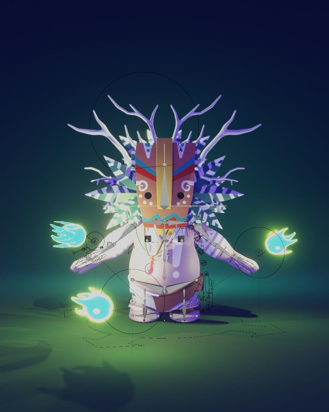 3D model Tiki Shaman Character LowPoly VR / AR / low-poly | CGTrader