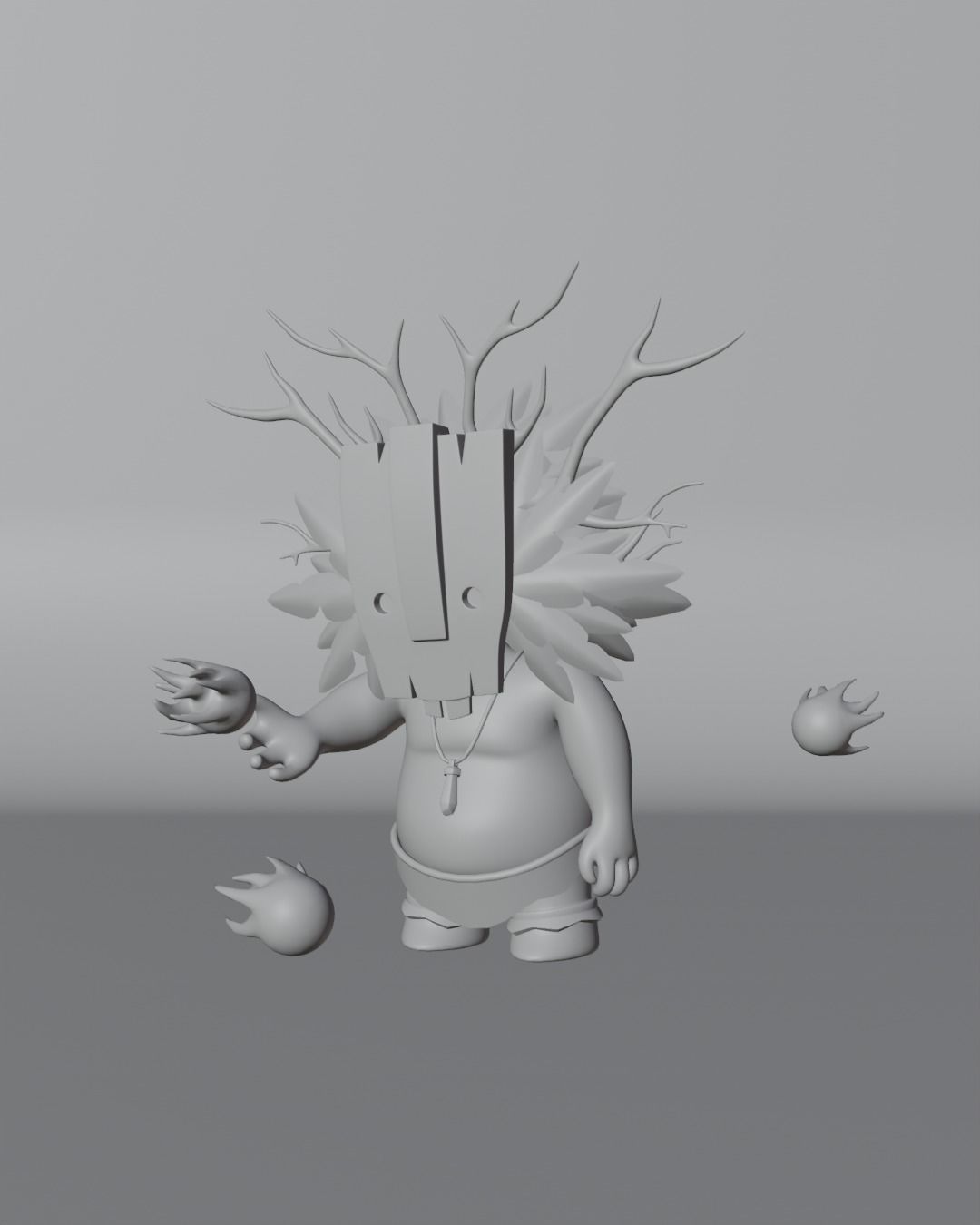 3D model Tiki Shaman Character LowPoly VR / AR / low-poly | CGTrader