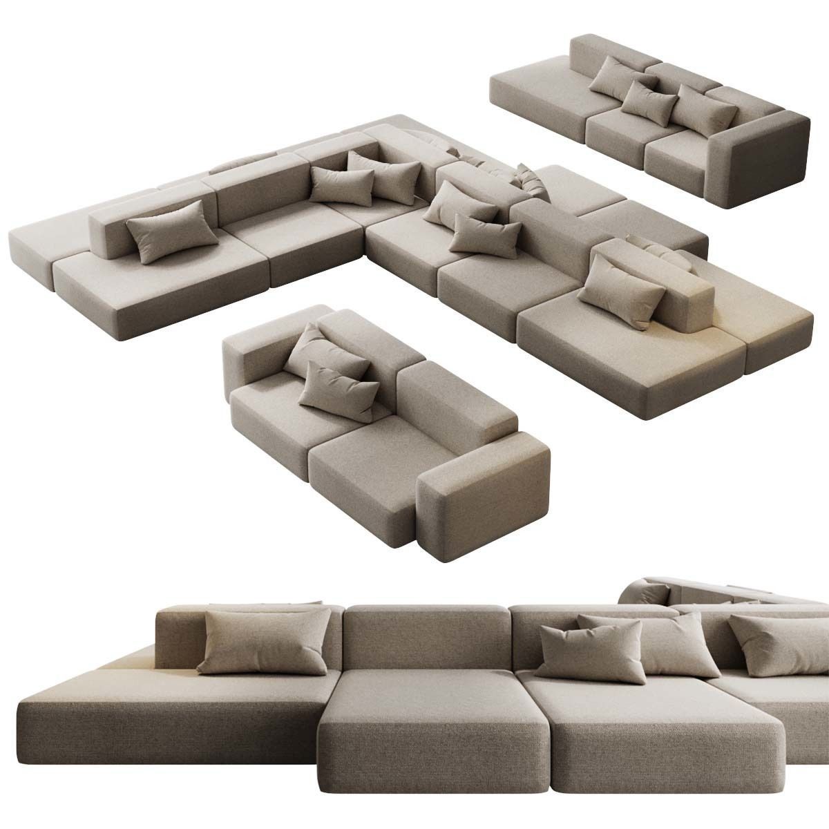Mags Soft Modular sofa 3D model | CGTrader