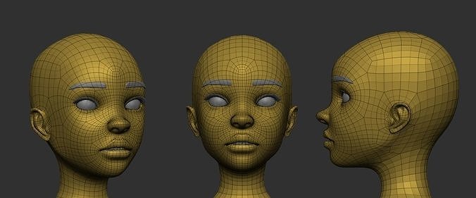 3D model Stylized female basemesh VR / AR / low-poly | CGTrader