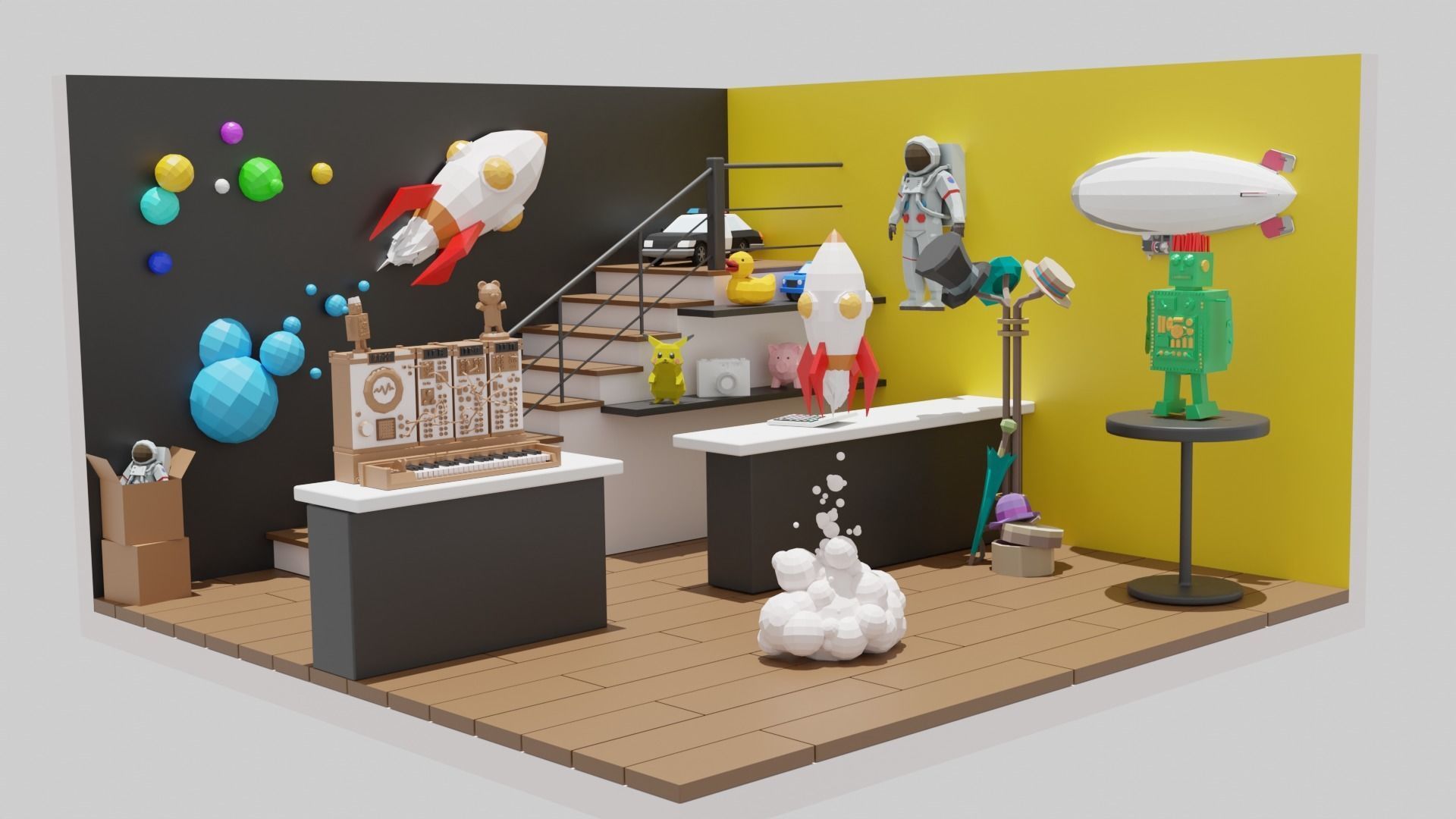 3D model Rocket House VR / AR / low-poly | CGTrader