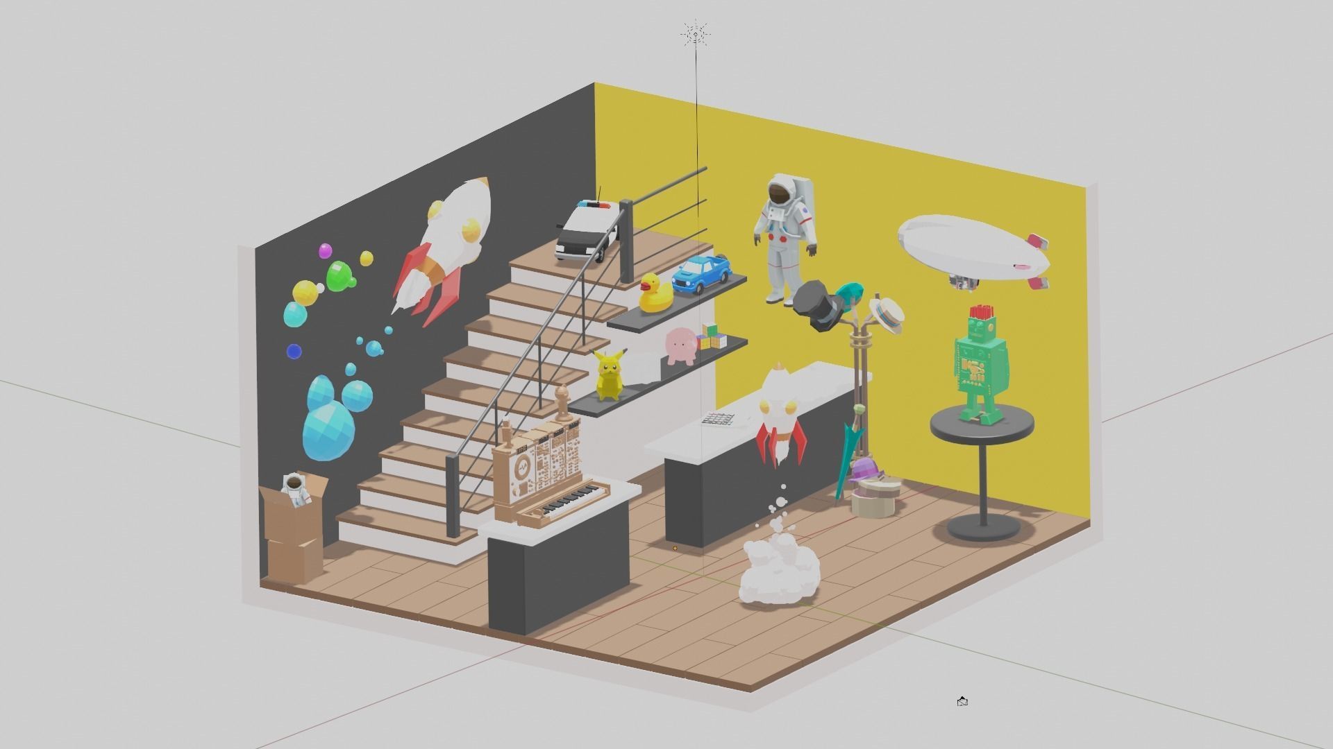 3D model Rocket House VR / AR / low-poly | CGTrader