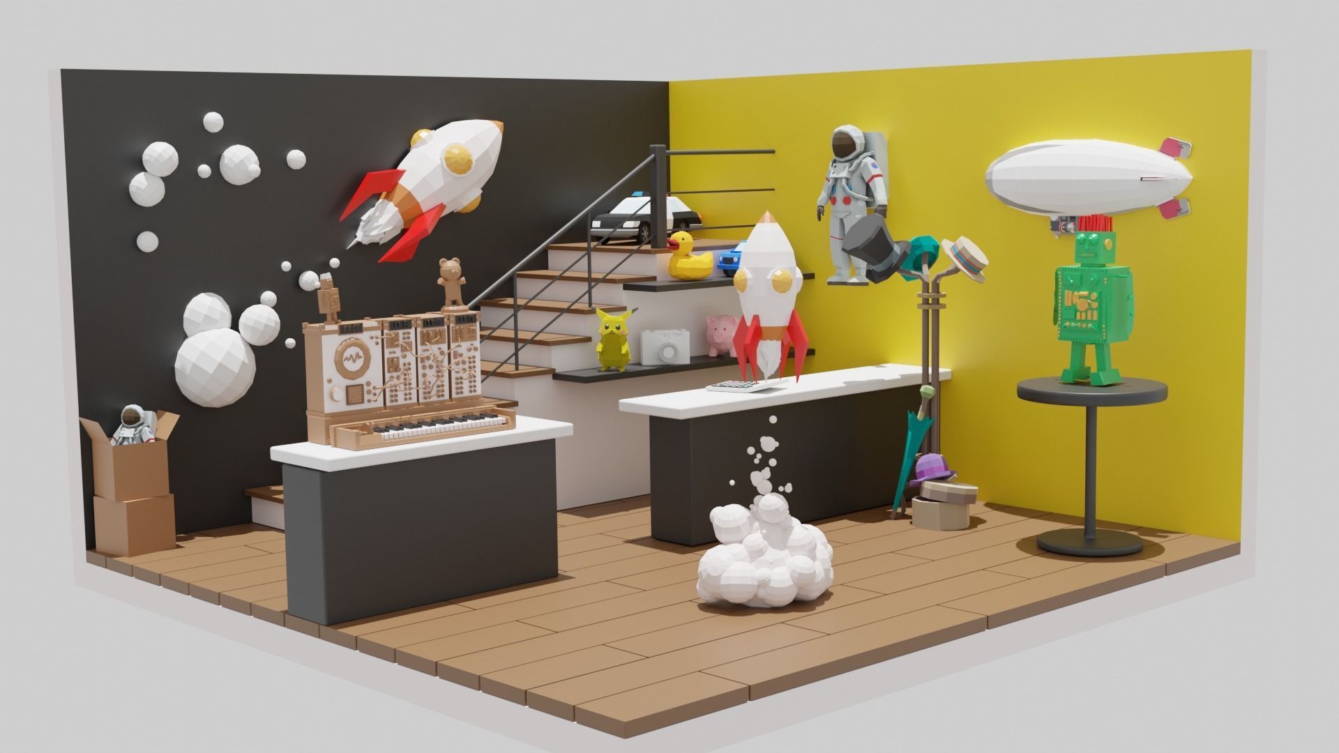 3D model Rocket House VR / AR / low-poly | CGTrader