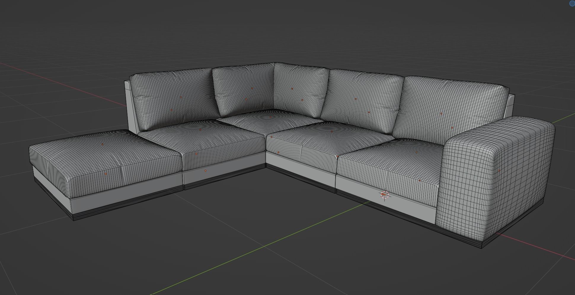 L Shape Corner Sectional Sofa 3D Model Realistic 3D model | CGTrader