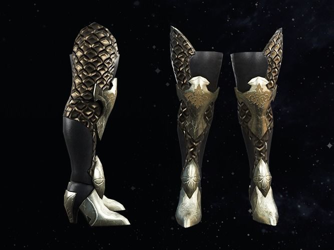 3D model Leg Armor Demon Threa female game and film VR / AR / low-poly ...