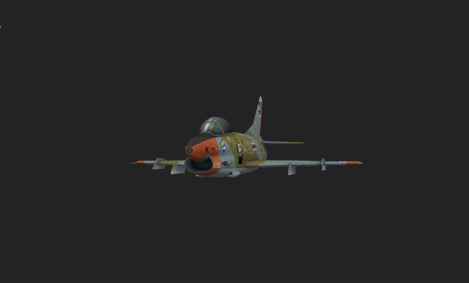 3D model Italian aircraft Fiat G-91 painted game model Low-poly 3D ...