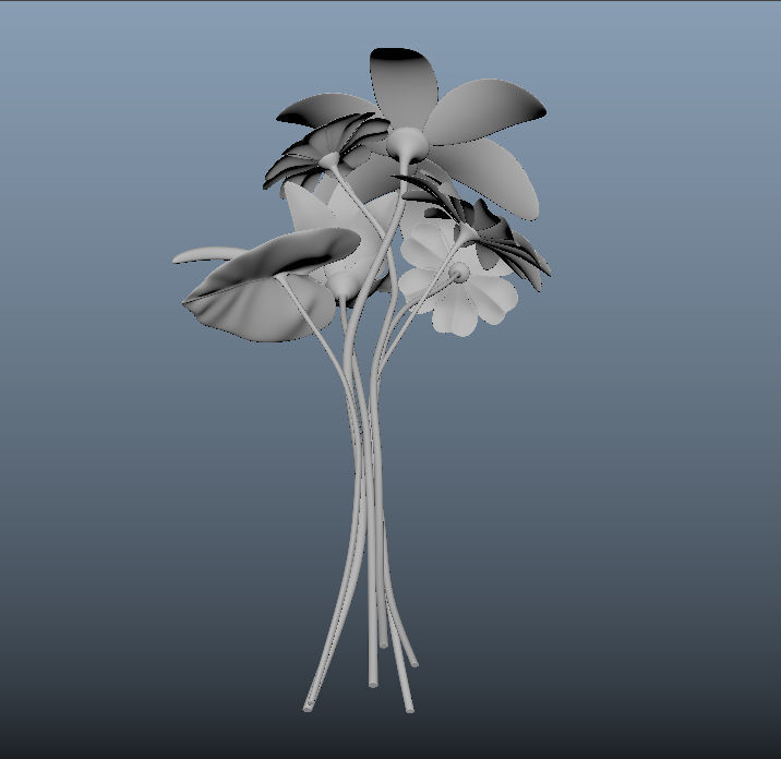 3D model Flower bunch VR / AR / low-poly | CGTrader