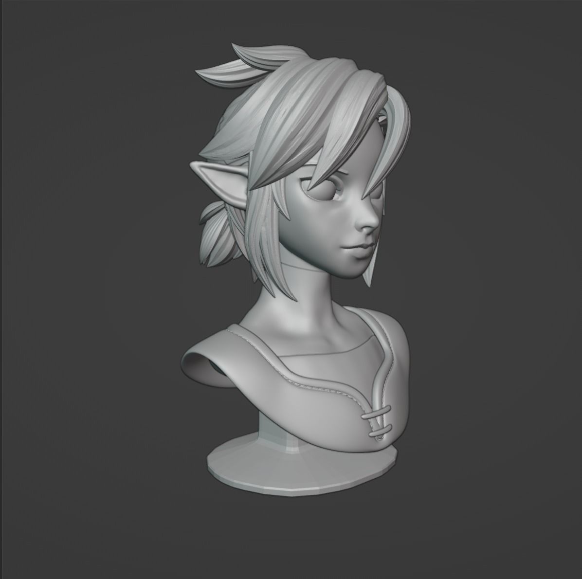 LINK BUST FROM ZELDA BOTW 3D model 3D printable | CGTrader