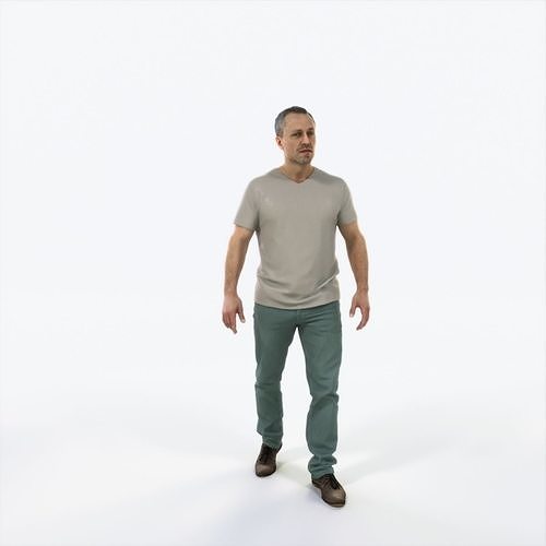 3D model Fortitude 04I walking Casual Man VR / AR / low-poly | CGTrader