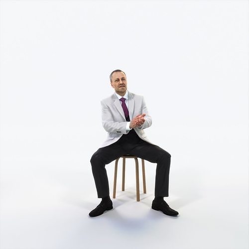 3D model Fortitude 13H Clapping Sitting Business Man VR / AR / low-poly ...