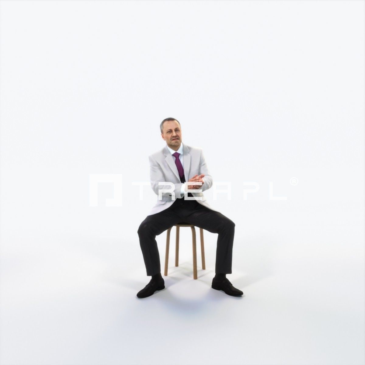 3D model Fortitude 13H Clapping Sitting Business Man VR / AR / low-poly ...