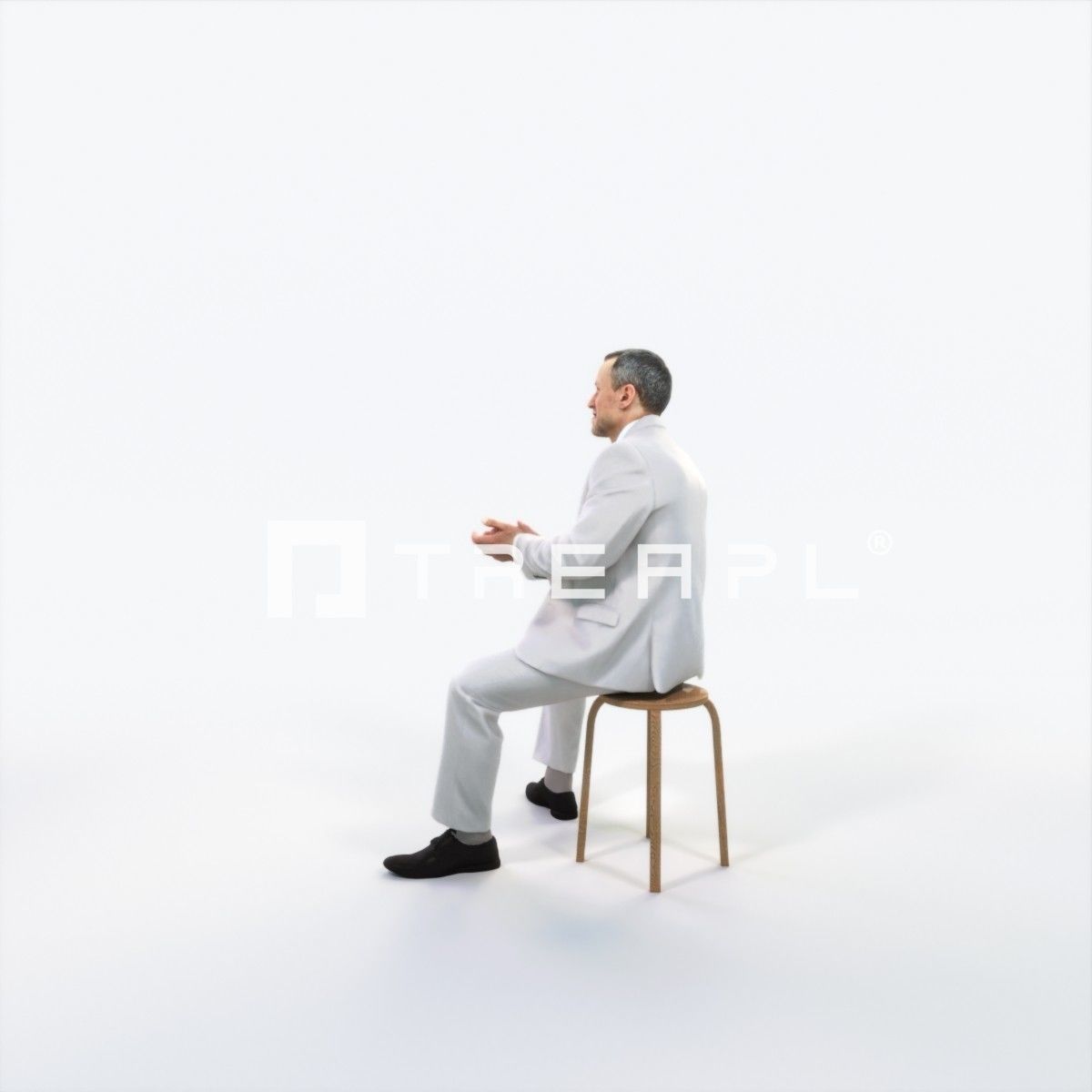 3D model Fortitude 13C Clapping Sitting Business Man VR / AR / low-poly ...