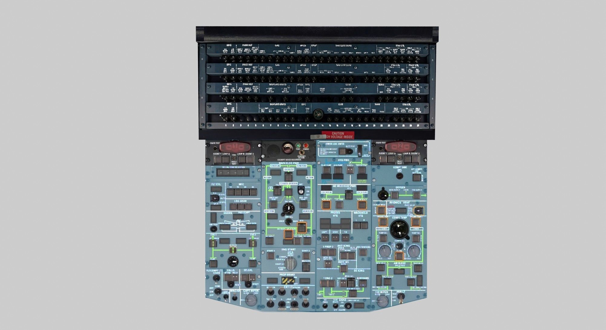 3D model ART 72 600 Cockpit Overhead Panel VR / AR / low-poly | CGTrader