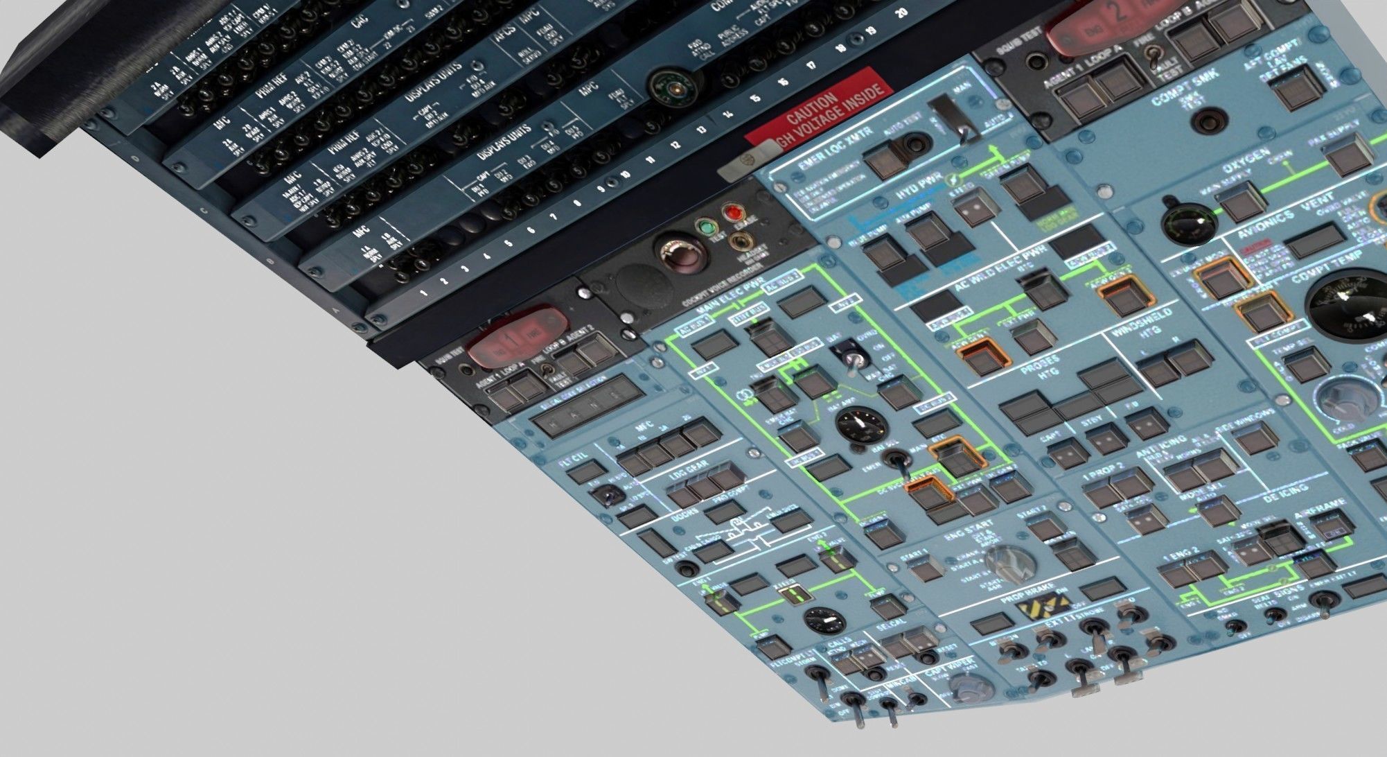 3D model ART 72 600 Cockpit Overhead Panel VR / AR / low-poly | CGTrader