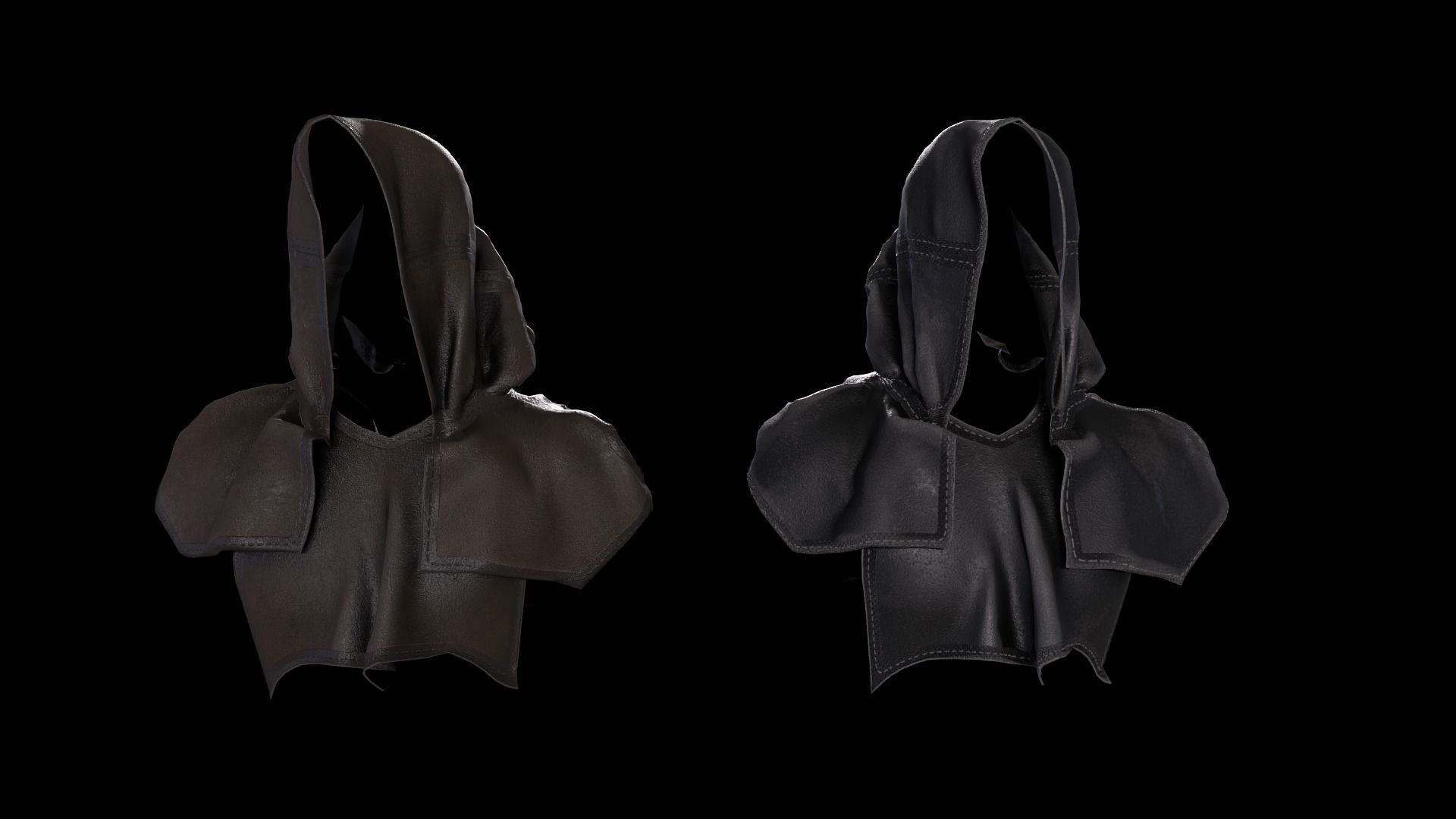 3D model medieval hood cloak pack VR / AR / low-poly | CGTrader