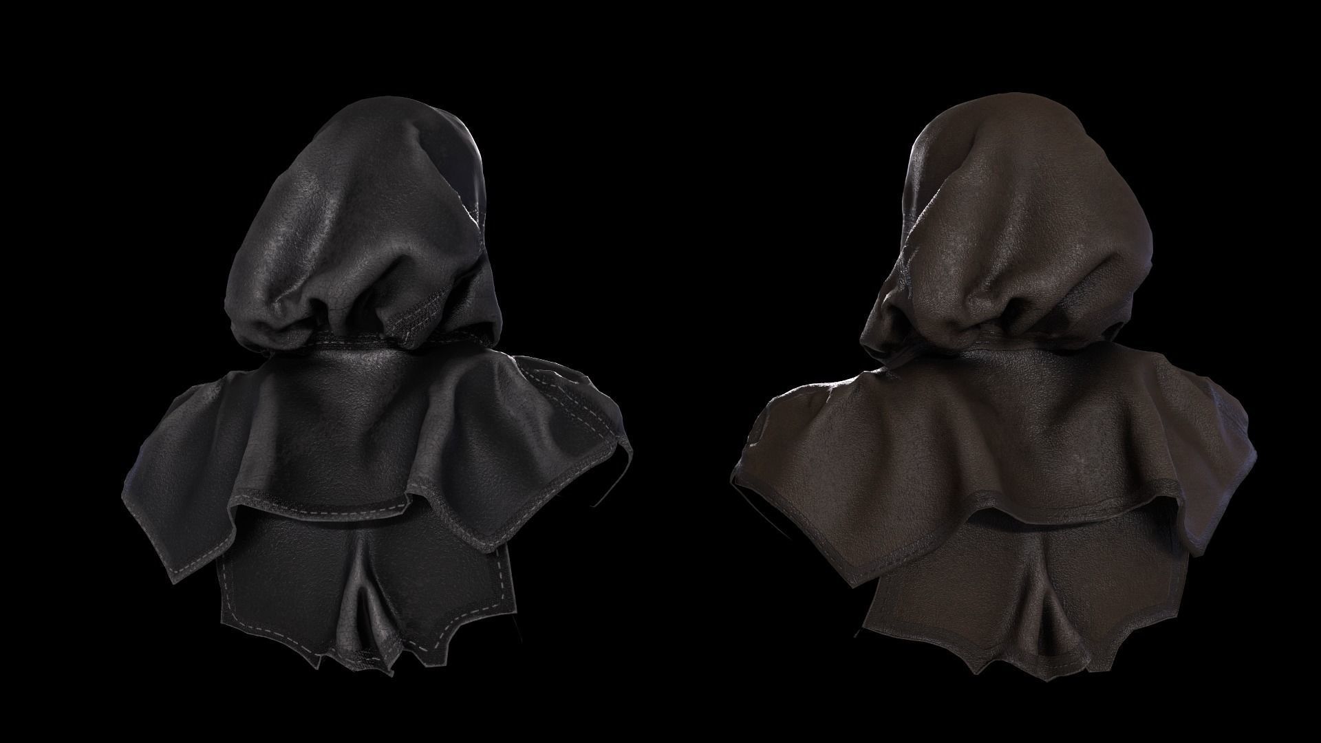 3D model medieval hood cloak pack VR / AR / low-poly | CGTrader