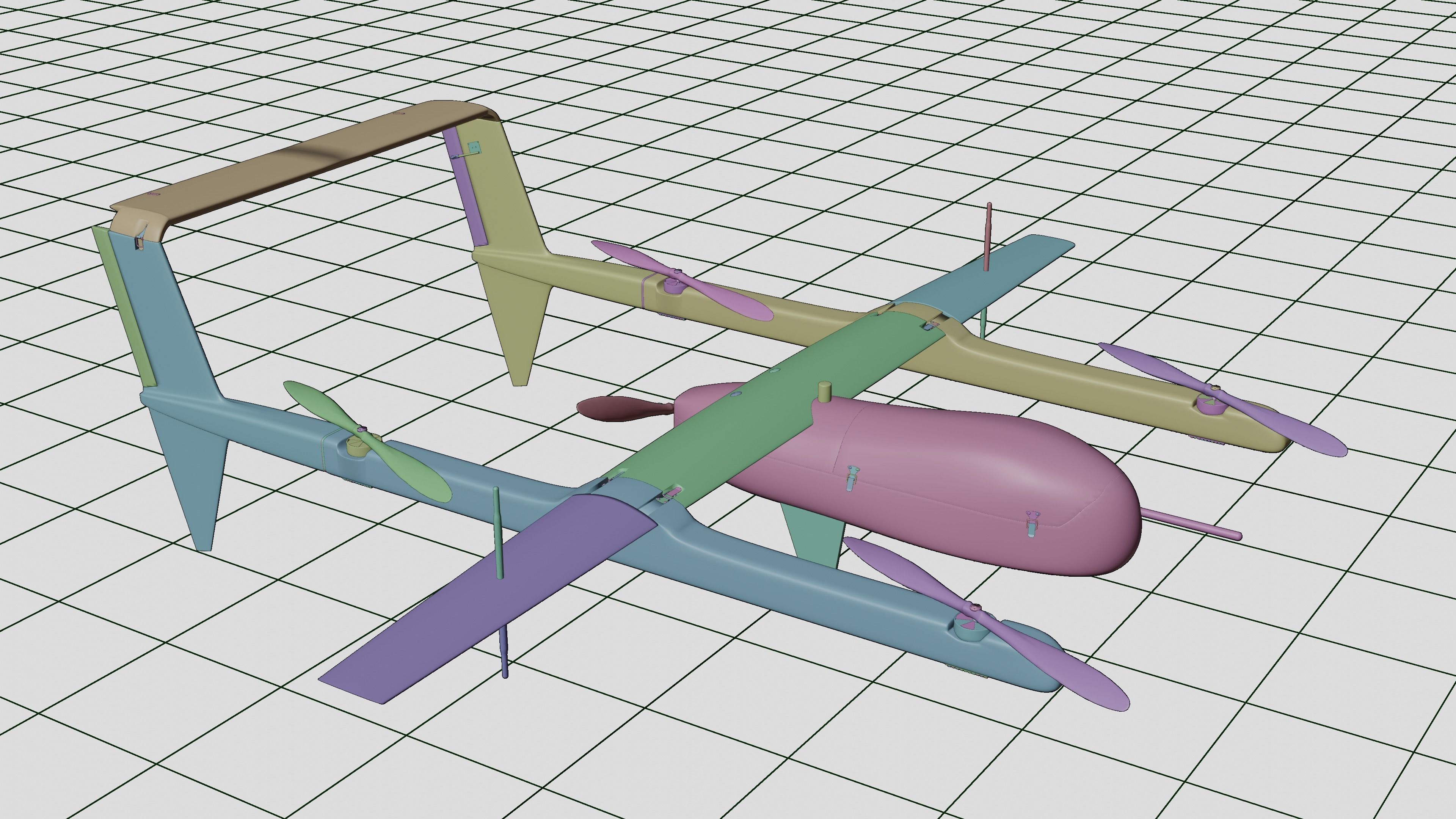 Poseidon UAV 3D Model unmanned aerial vehicle 3D model 3D model | CGTrader