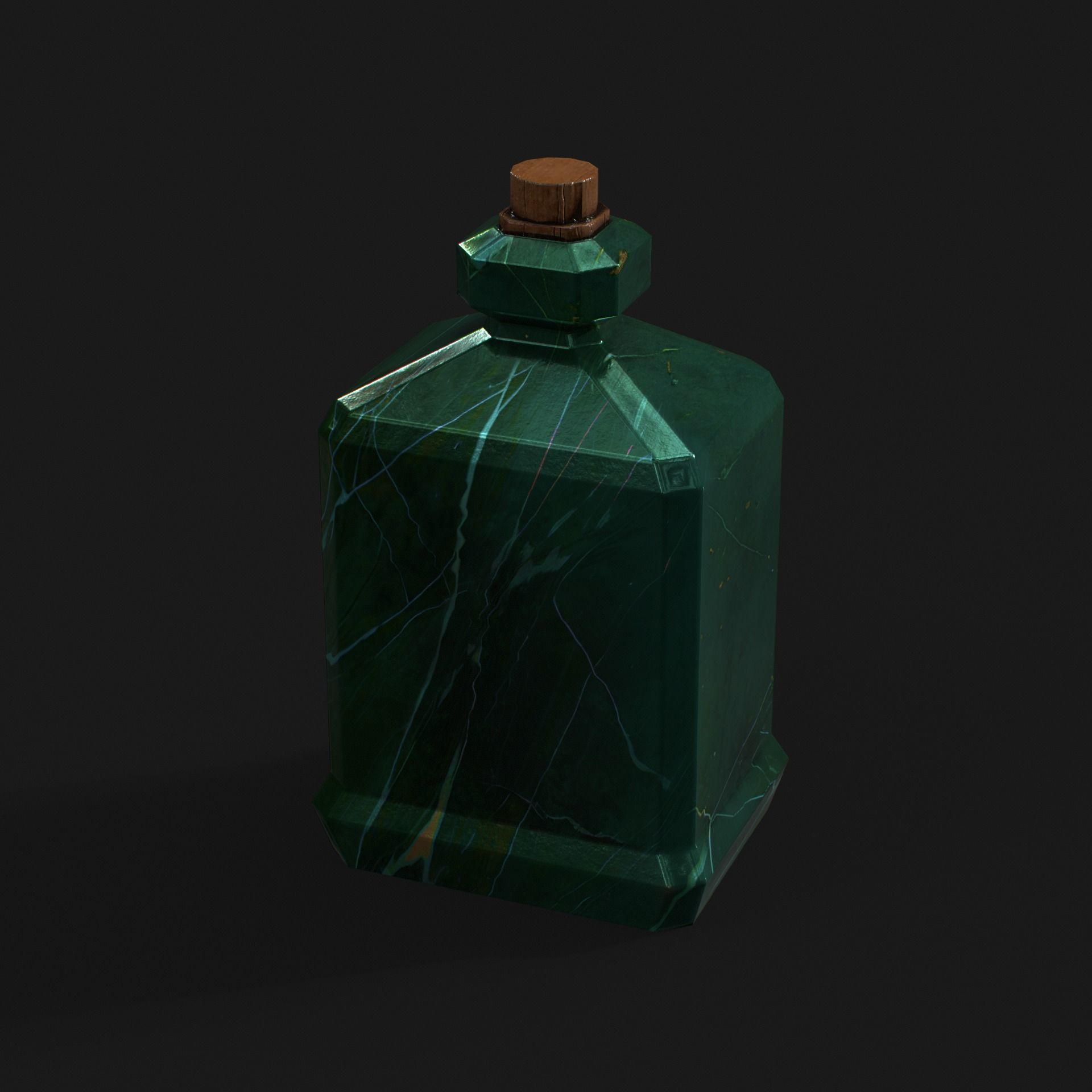 3D model Marble Low Poly Magical Alchemy Potions VR / AR / low-poly ...