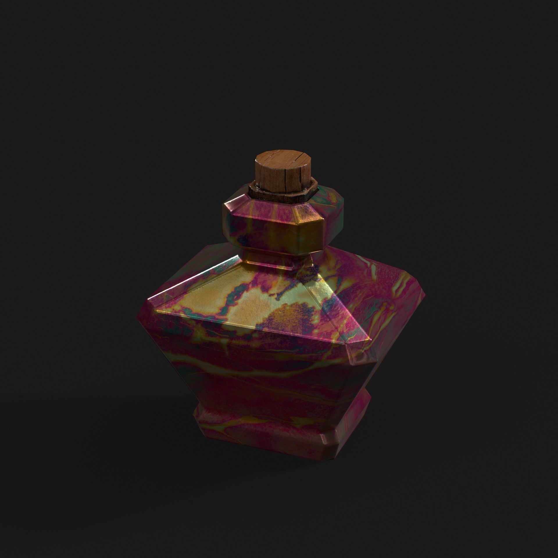 3D model Marble Low Poly Magical Alchemy Potions VR / AR / low-poly ...