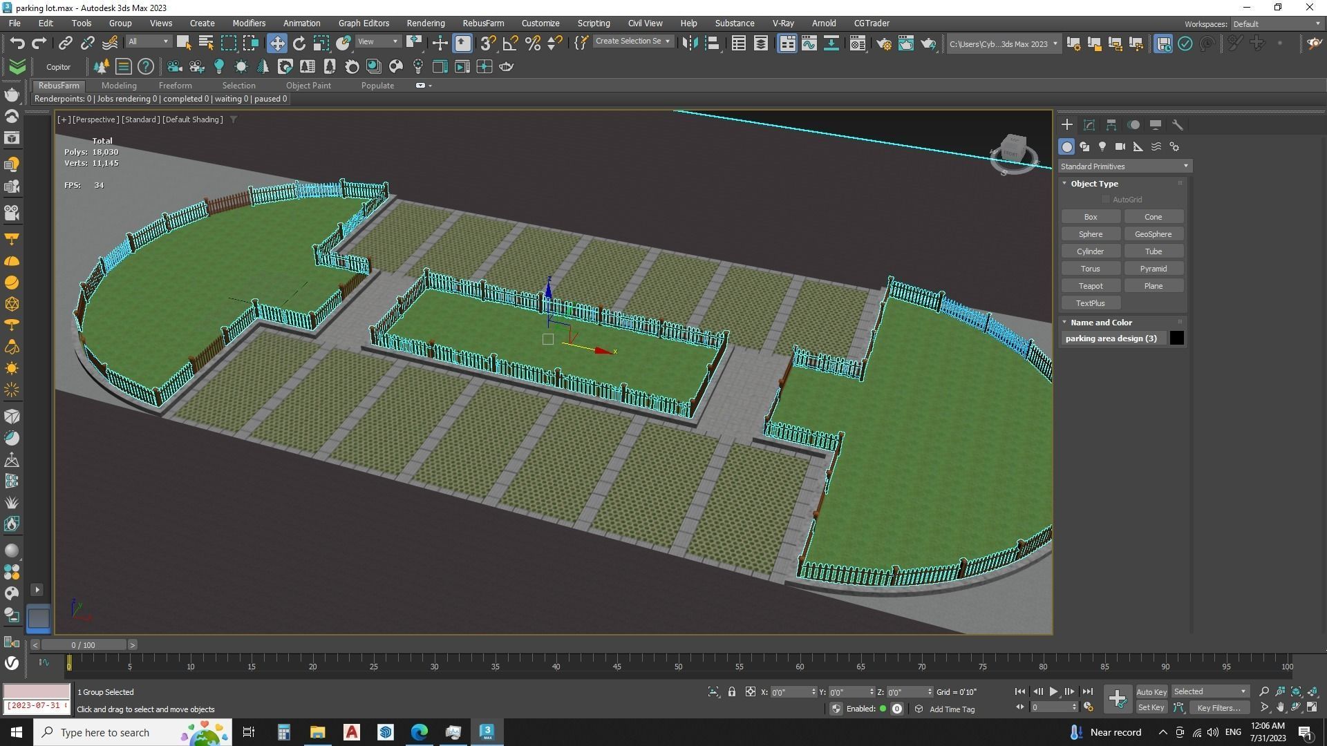 Modern Parking Lot - sketchup modelS 3D model | CGTrader