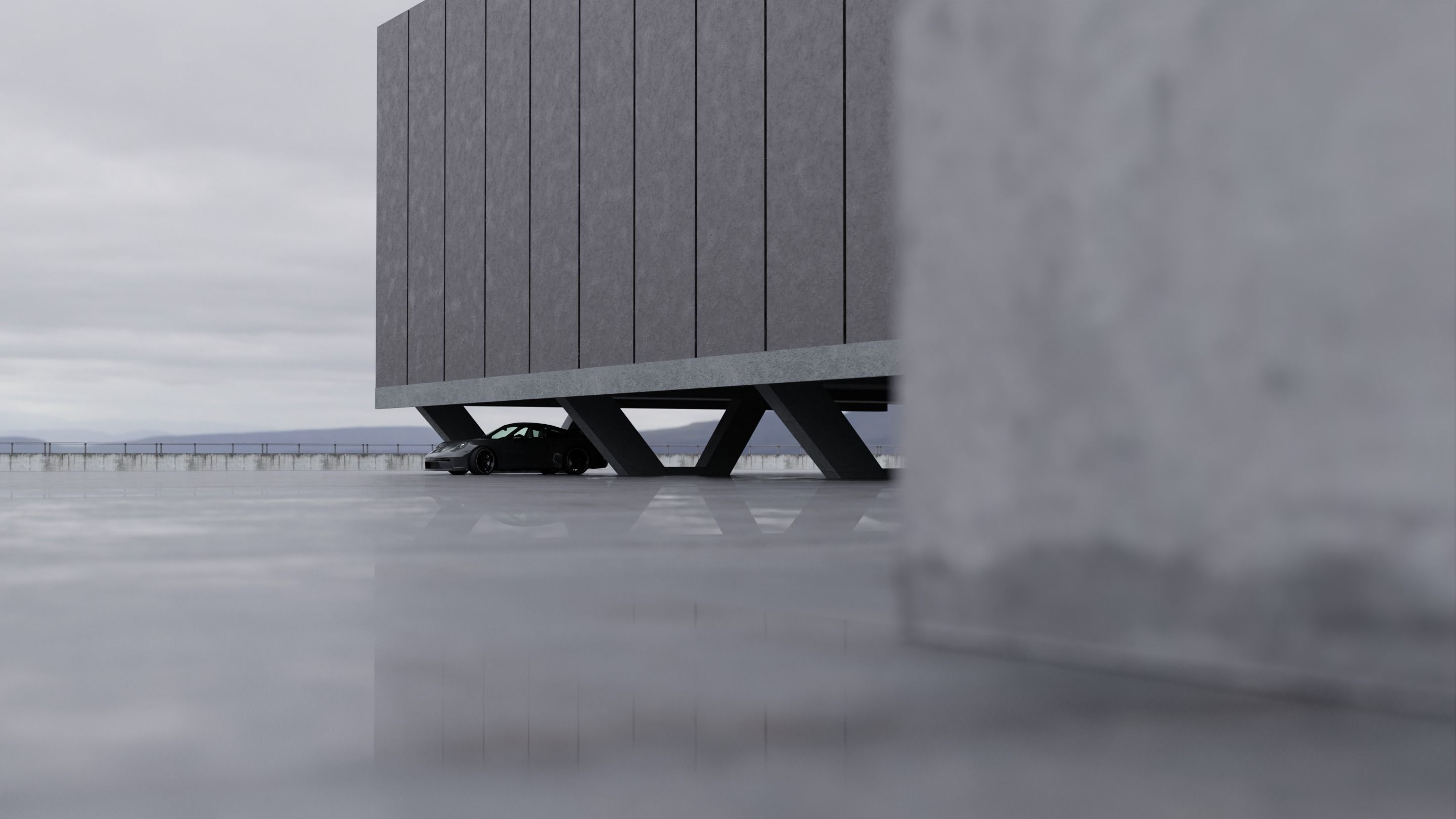 Car Moody Scene 3D Blender File Textured FBX File 3D model | CGTrader