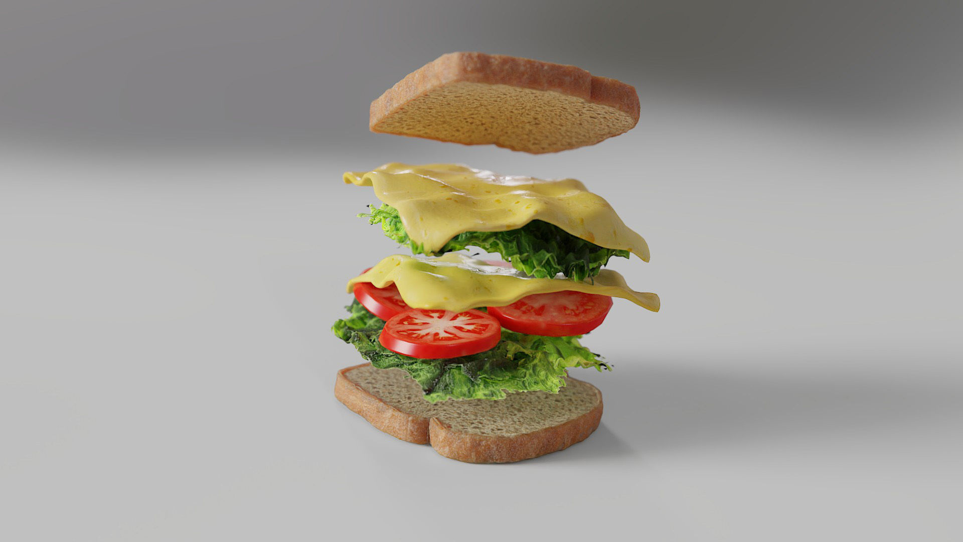3D model Sandwich VR / AR / low-poly | CGTrader
