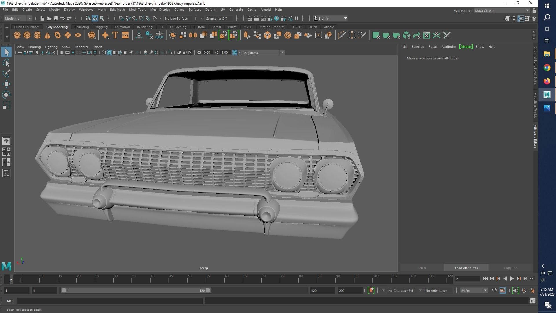 Chevrolet Impala 1963 4 door Hardtop Sport Sedan 3D model 3D printable ...